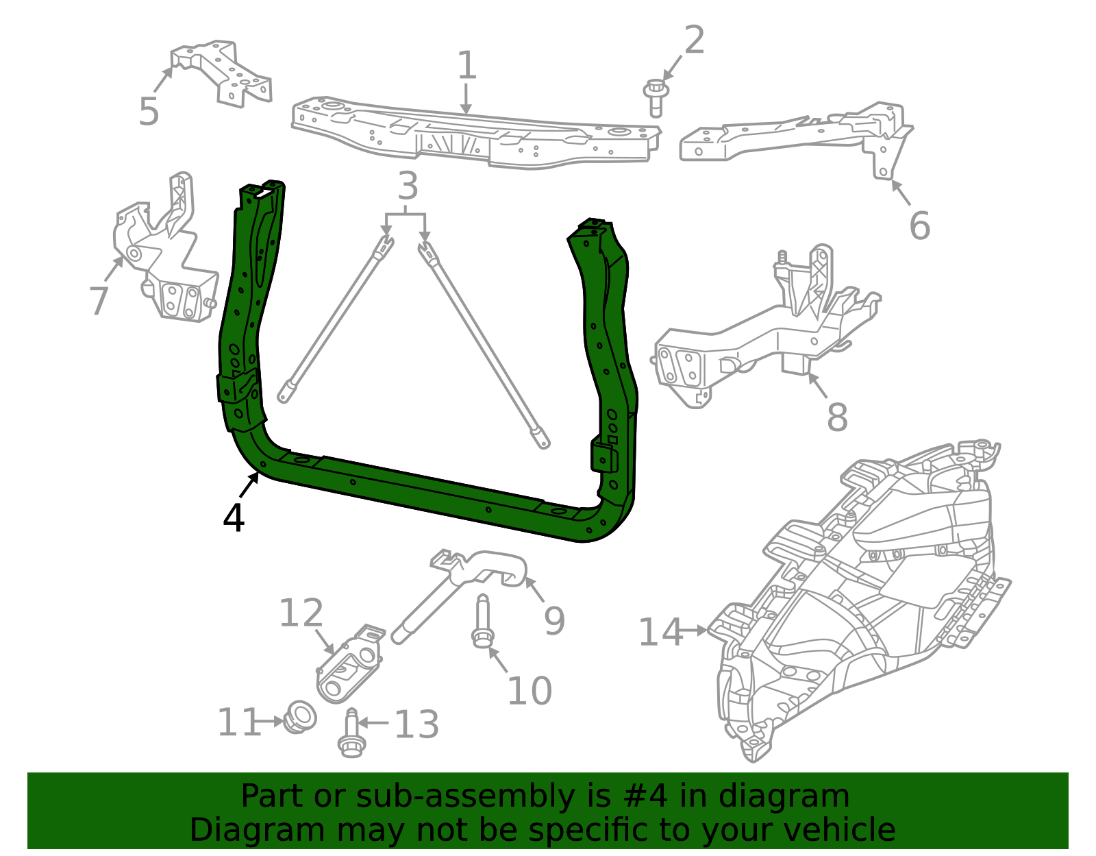 2011-2025 Mopar Lower Support 05156113AA | Mopar Parts Canada