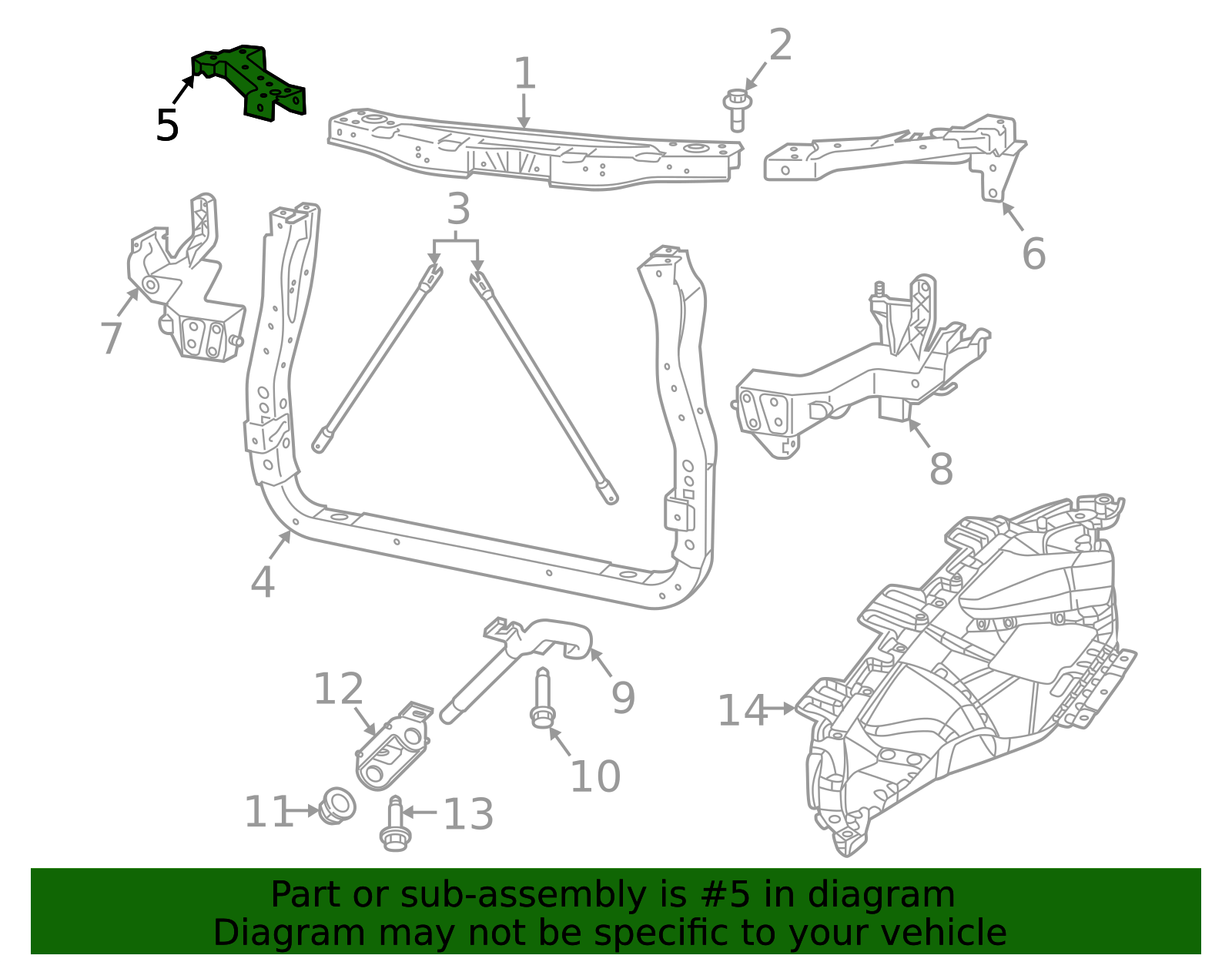 2011-2013 Mopar Support Brace 05156116AA | Mopar Parts Canada