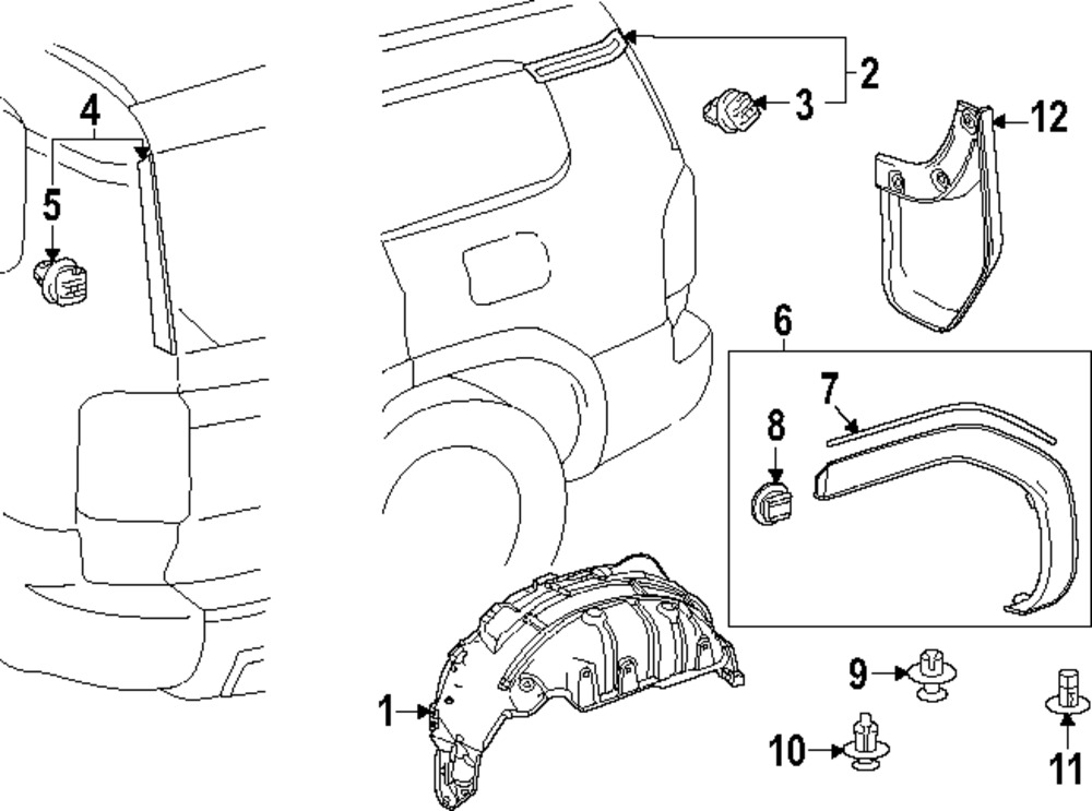 75696-60030 - 2024 Toyota Land Cruiser - Wheel Opening Molding Pad ...