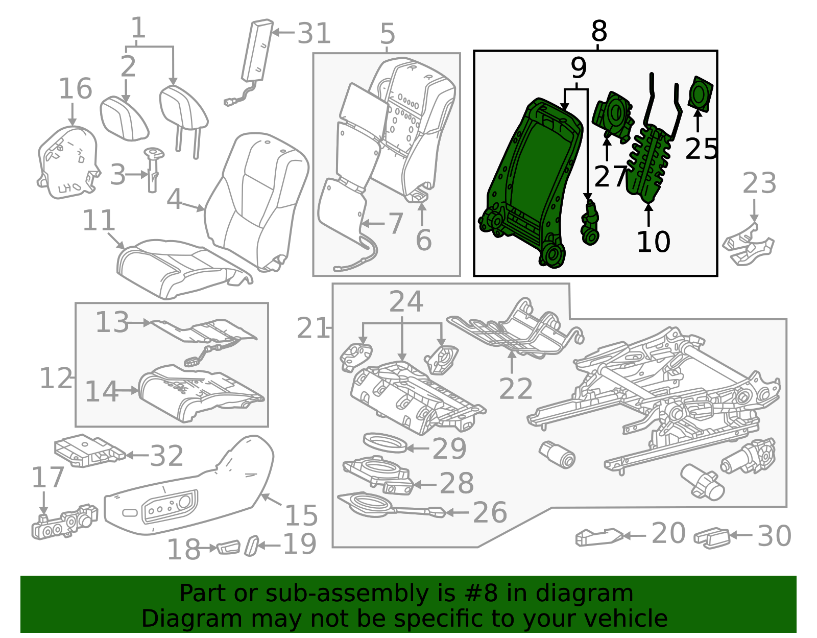 71104-AK030 - High-Quality Seat Back Frame for 2024-2025 Toyota Tacoma ...