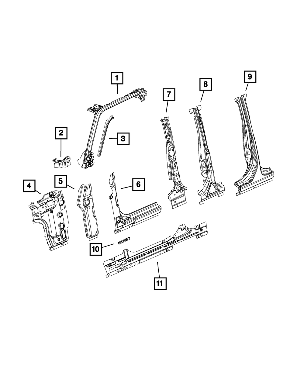 68302715AC - Body Side Aperture Front Panel, Left 2018-2026 Jeep | The ...