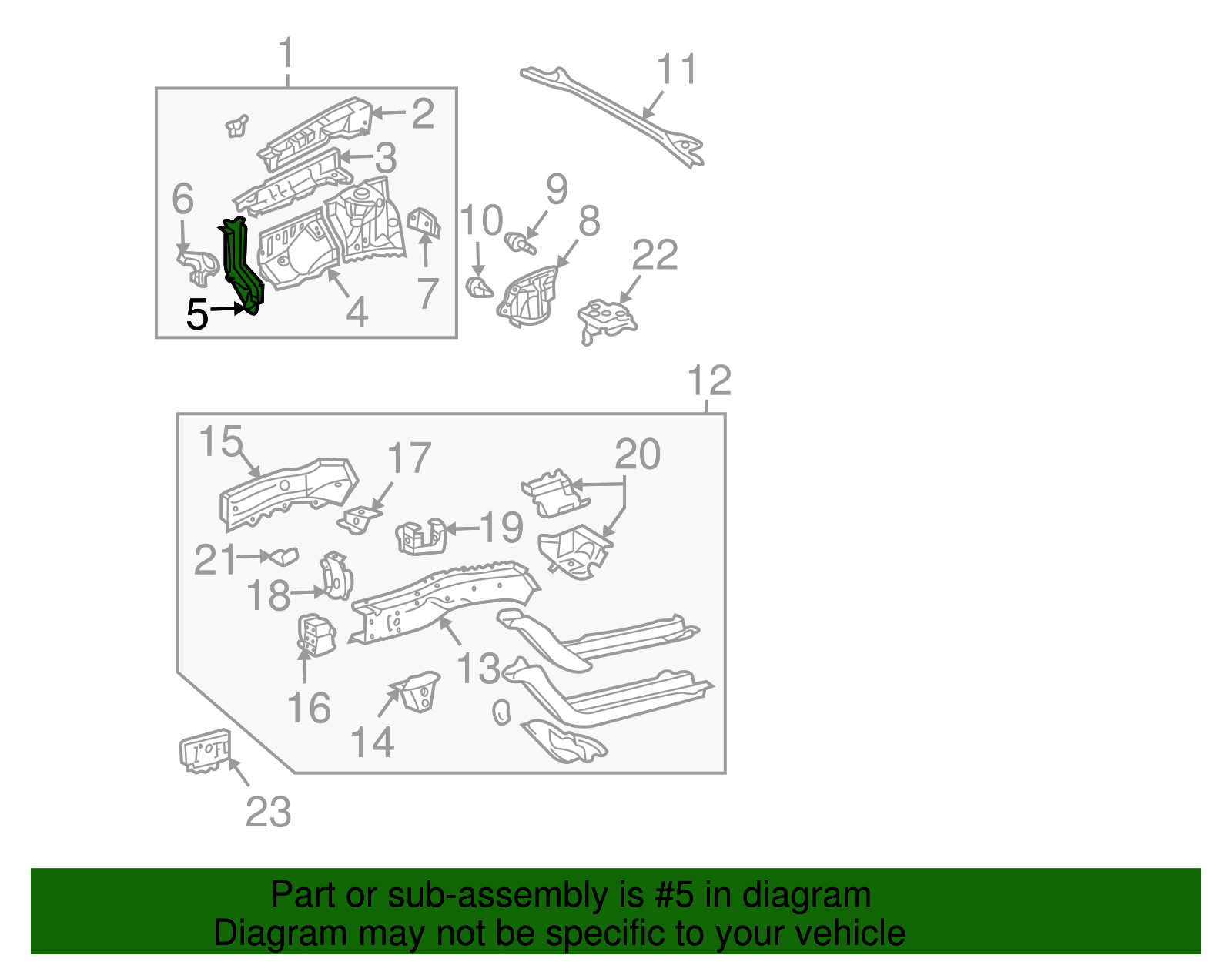 2004-2008 Toyota Solara Extension 53713-06040 | Toyota Parts Center
