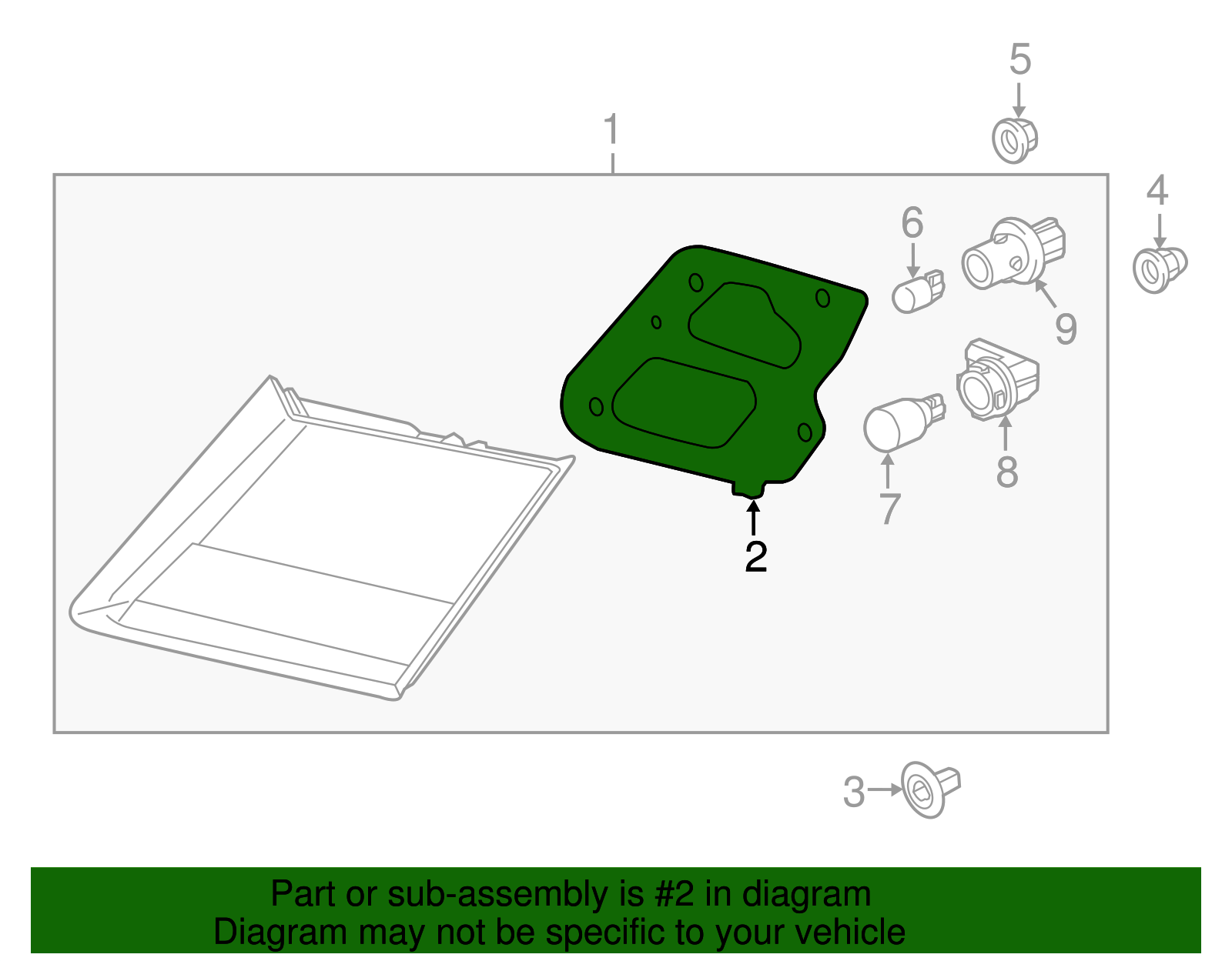 34152-TR0-A51 - Backup Lamp Assembly Gasket 2013-2015 Honda Civic ...