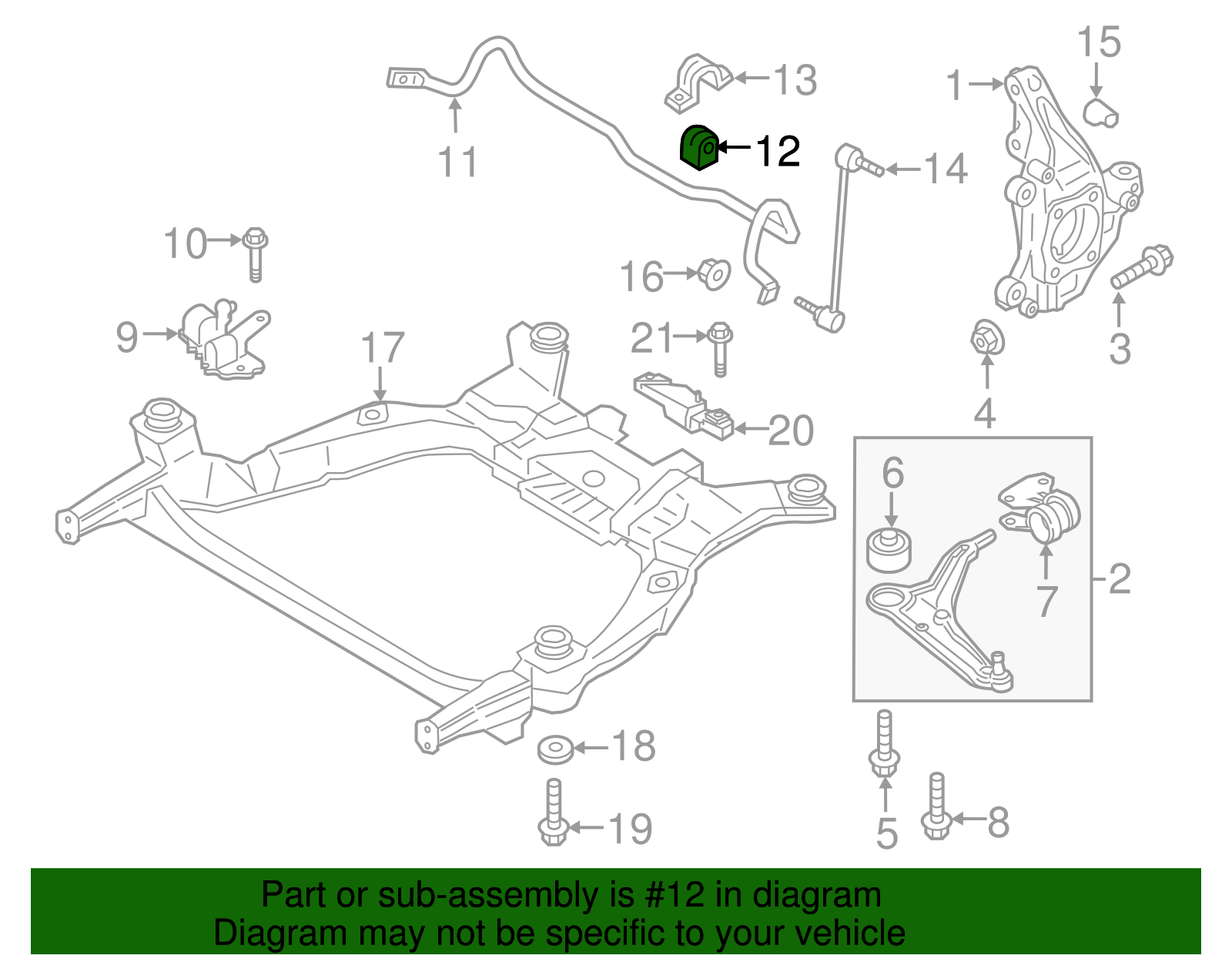 Genuine OEM Ford Part - Stabilizer Bar Bushing DG9Z-5484-D | Genuine ...