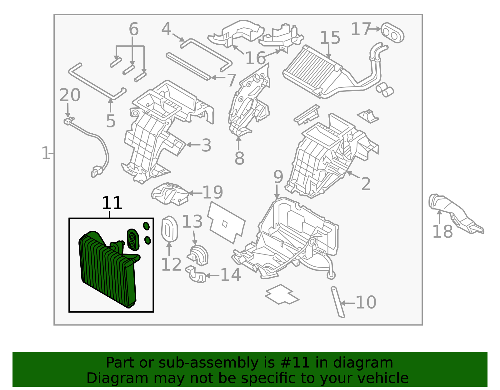 2019-2025 Genesis G70 Evaporator Core 97139-J5000 | MotorMotor