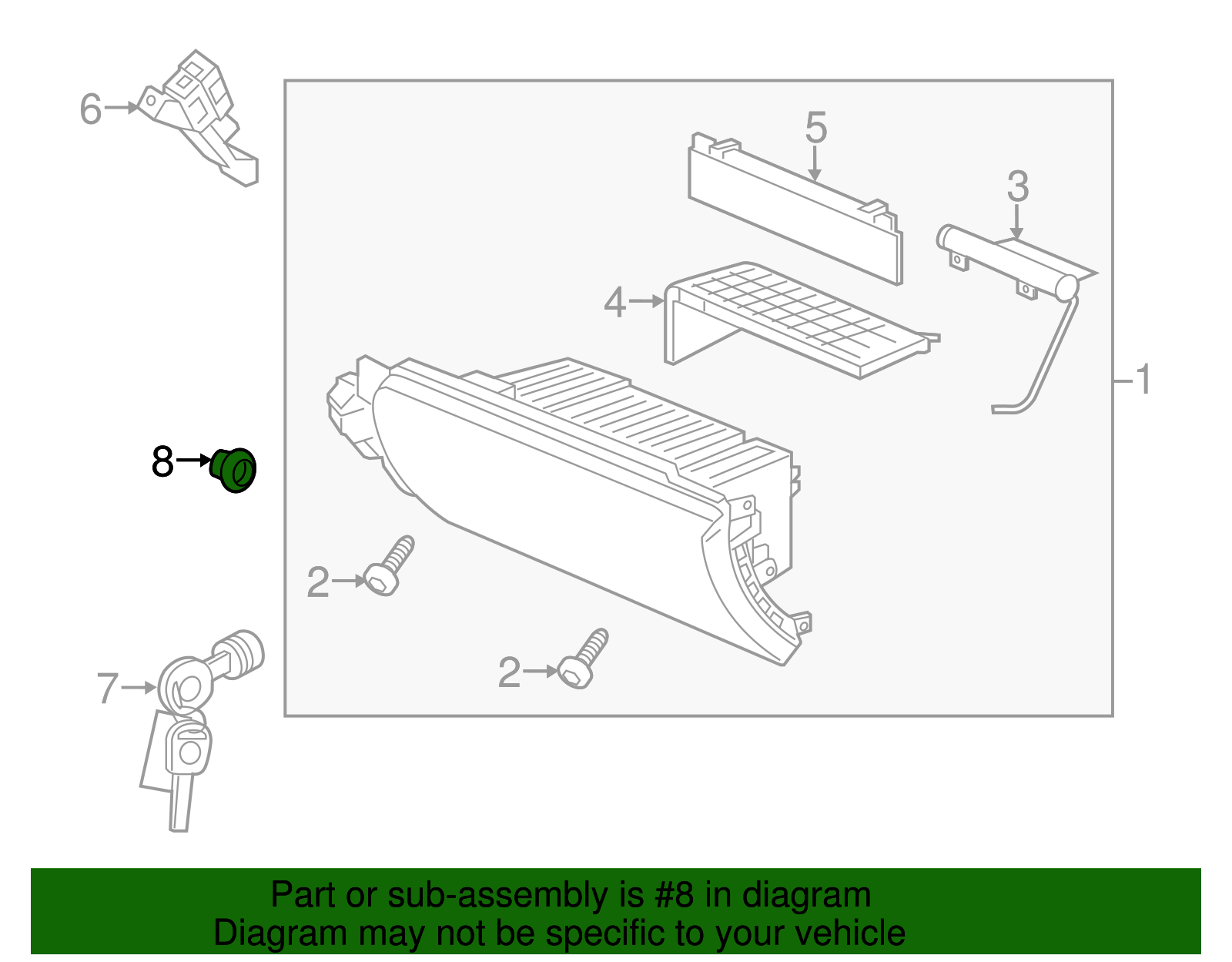 34254-S3N-003 - 2004-2021 Acura - Lamp Assembly, Glove Box | All Discount Parts Store
