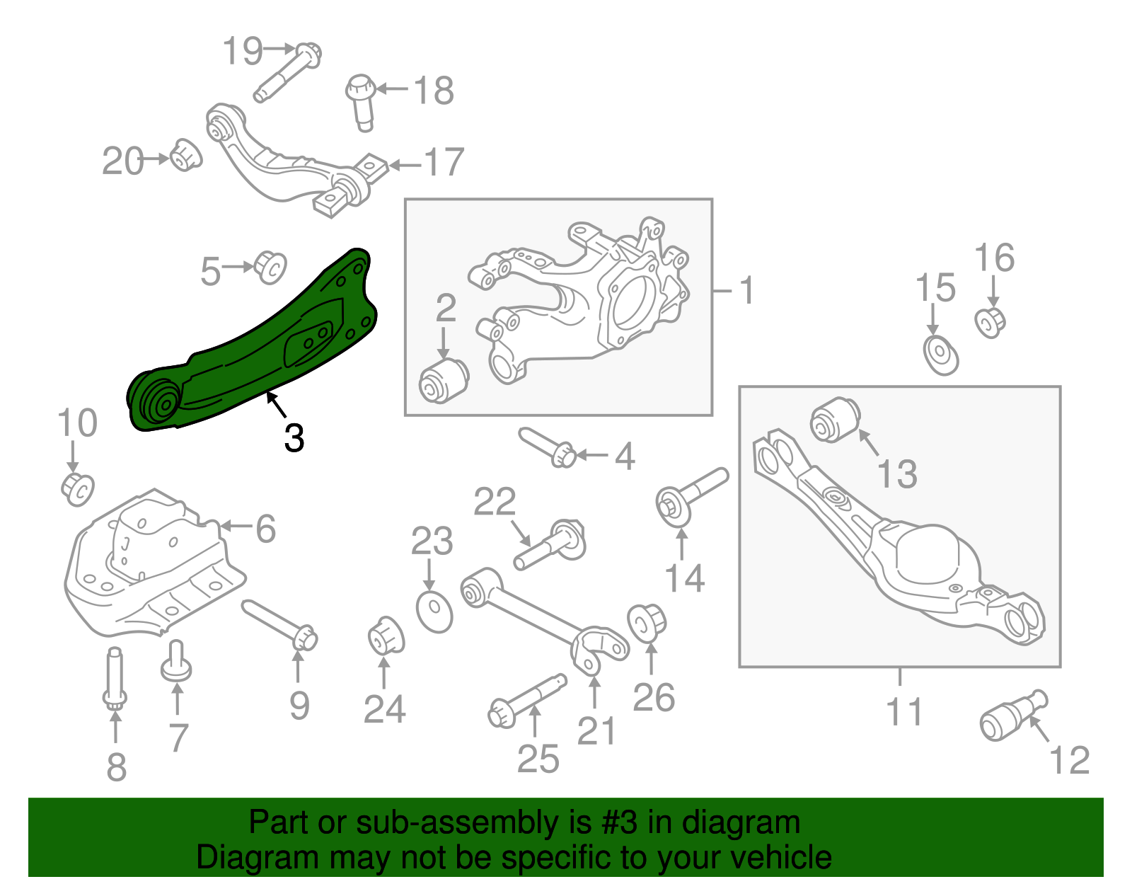 2011-2015 Ford | Trailing Arm | BT4Z-5500-C | Walls' Ford Parts