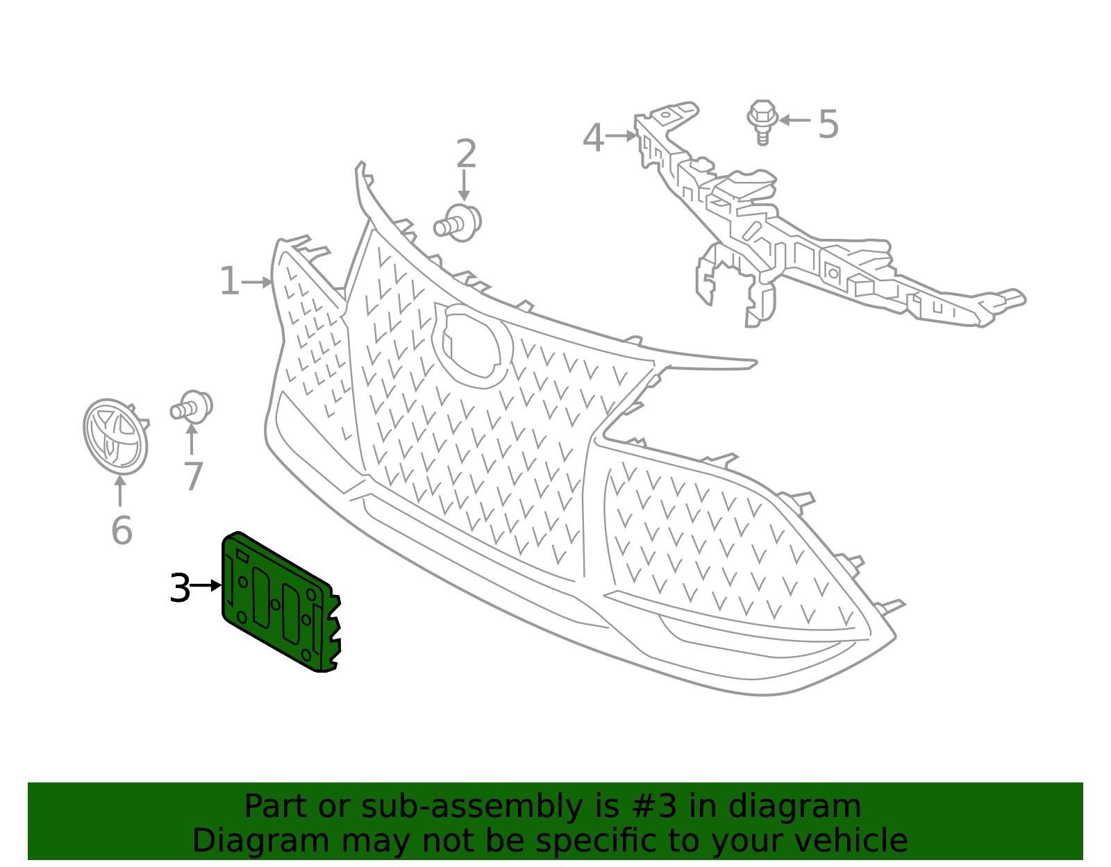 2019-2022 Toyota Avalon 2019-2022 Toyota Avalon - License Bracket 75111 ...