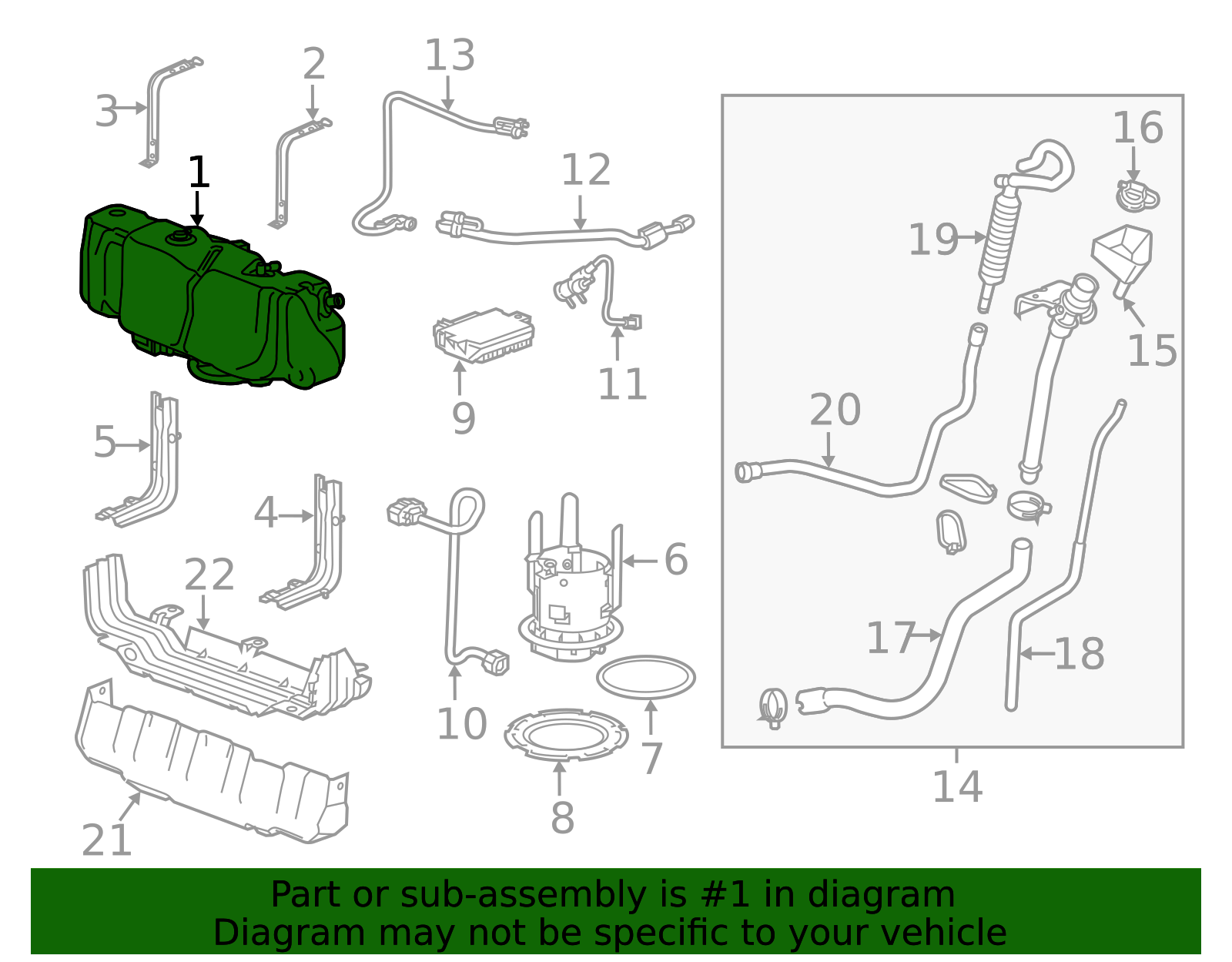 2017-2019 GM Emission Reduction Fluid Tank 84630270 | OEM Parts Online