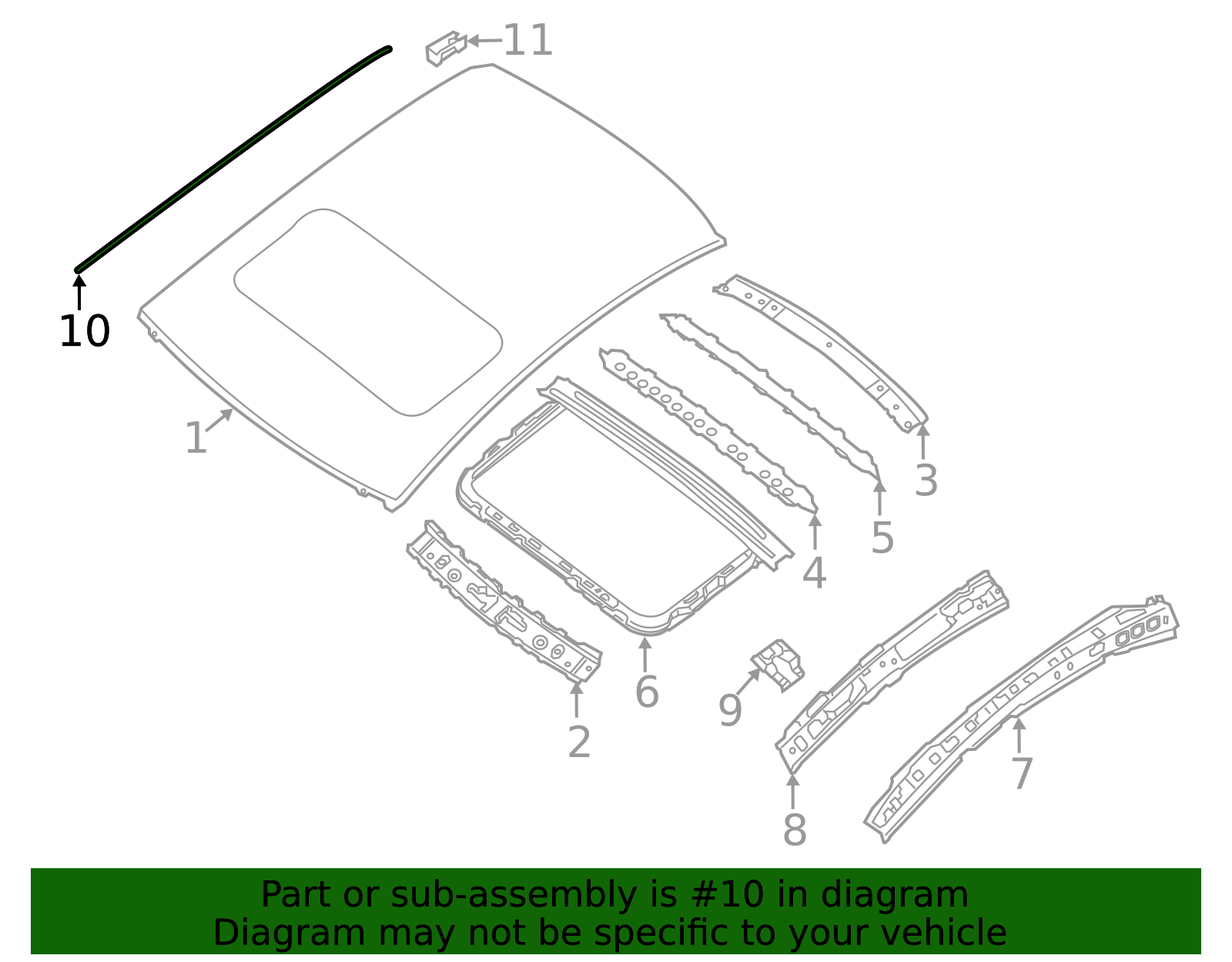 73852-3TA0A - Roof Drip Molding 2013-2018 Nissan Altima | Official ...