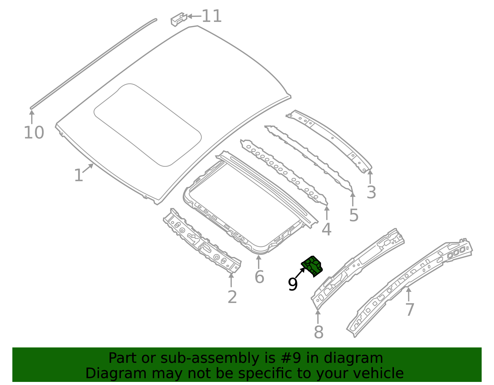 G6328-3TAMA - High-Quality Roof Side Rail Bracket for 2013-2018 Nissan ...