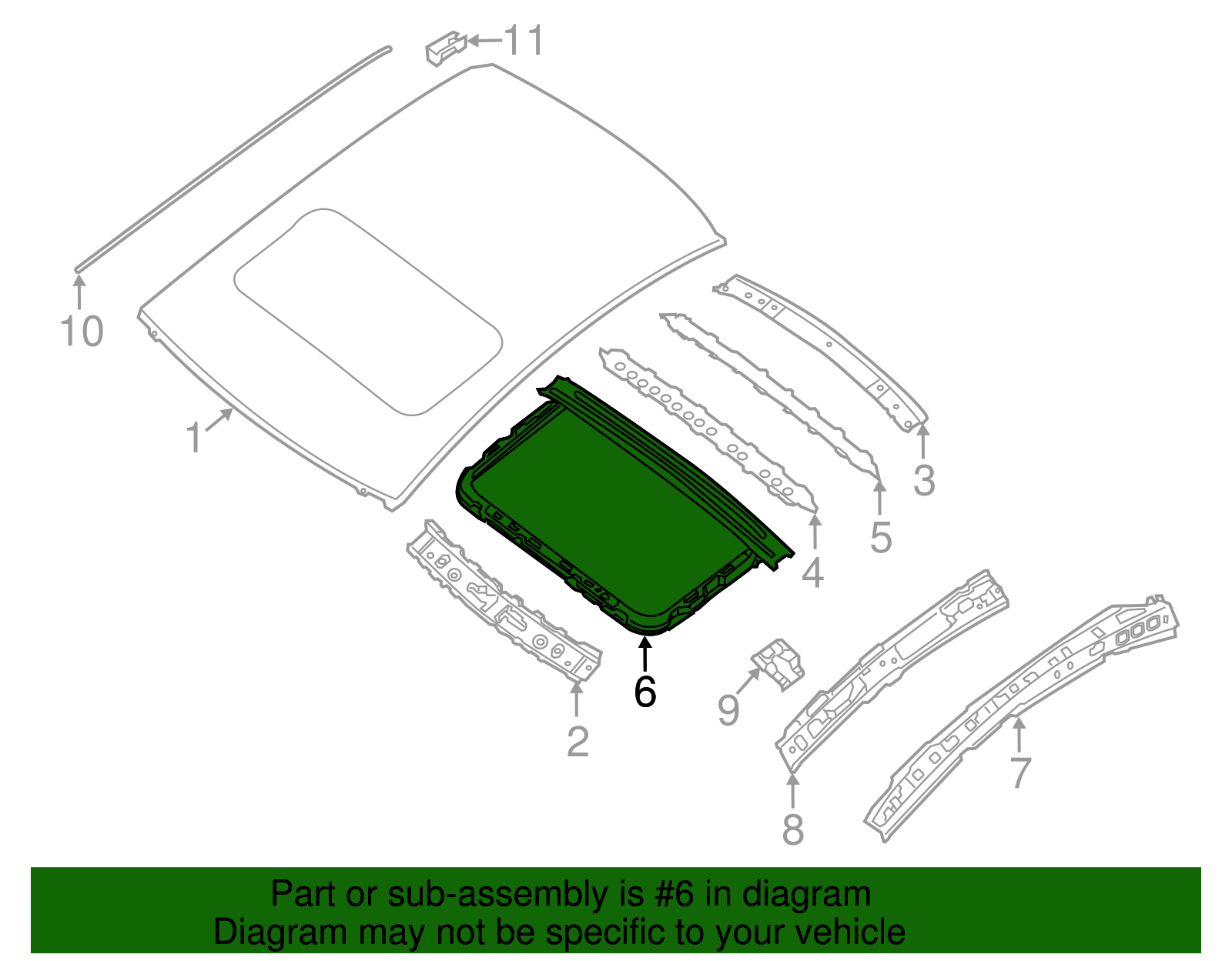 2013-2018 Nissan Altima Sunroof Reinforced G3120-3TAAB | Team Nissan Inc.