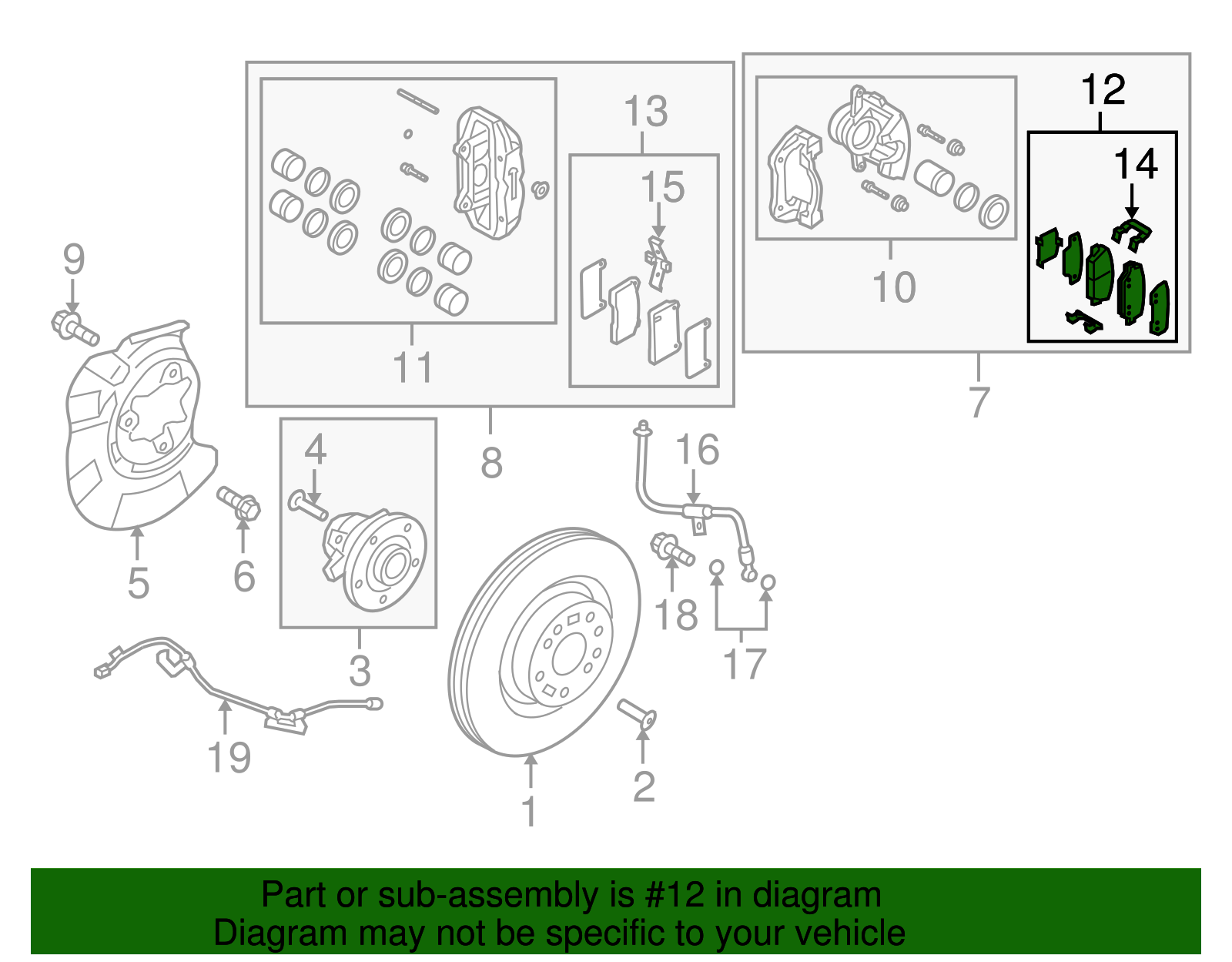 2010-2016 Hyundai Genesis Coupe Brake Pads Front 58101-2MA00 | OEM ...