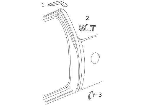 Exterior Trim - Cab for 2008 Chevrolet Silverado 1500 | TascaParts.com