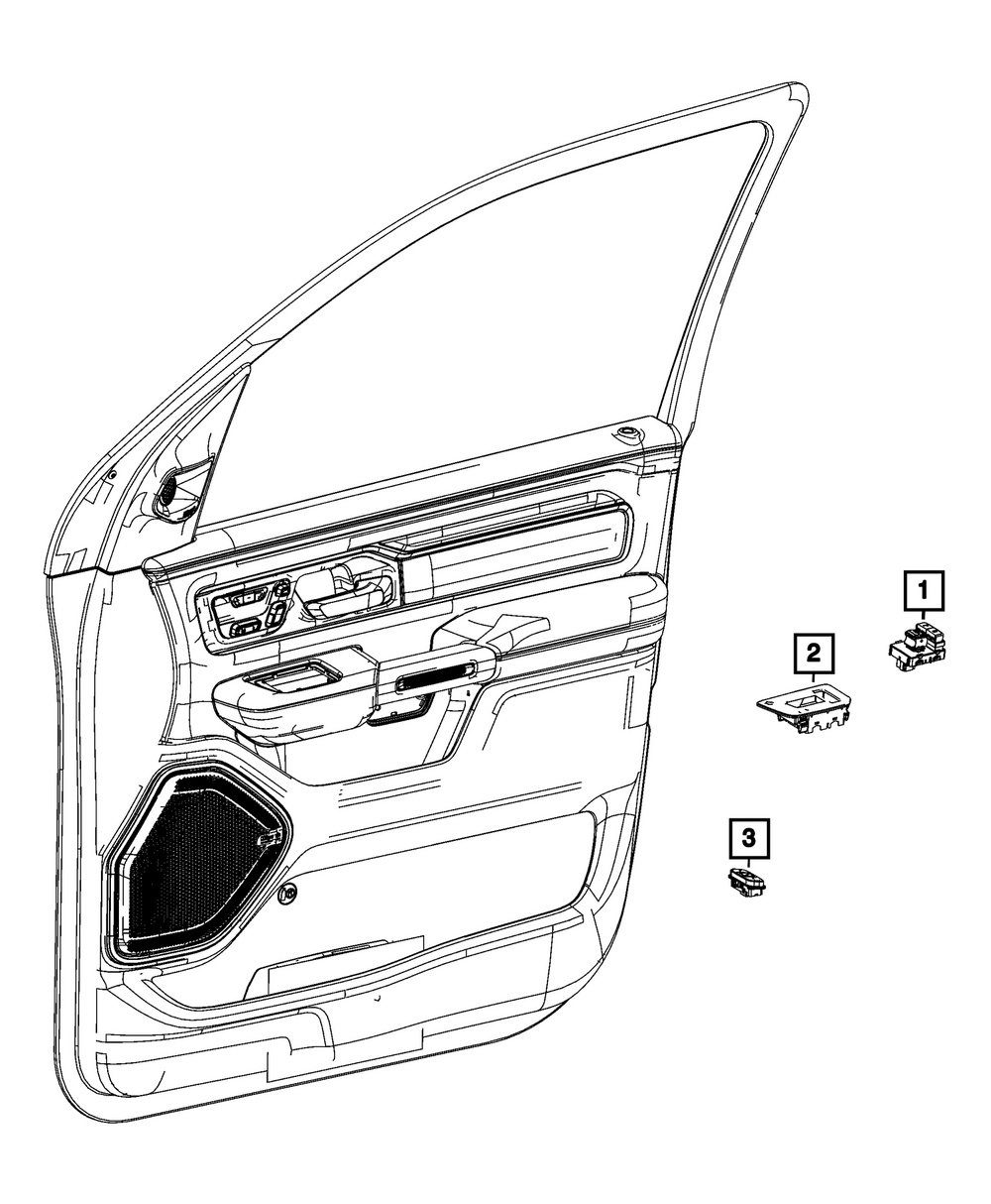 2025-2026 Ram 1500 Power Window Switch Bezel, Passenger 7QF09TX7AA | My ...