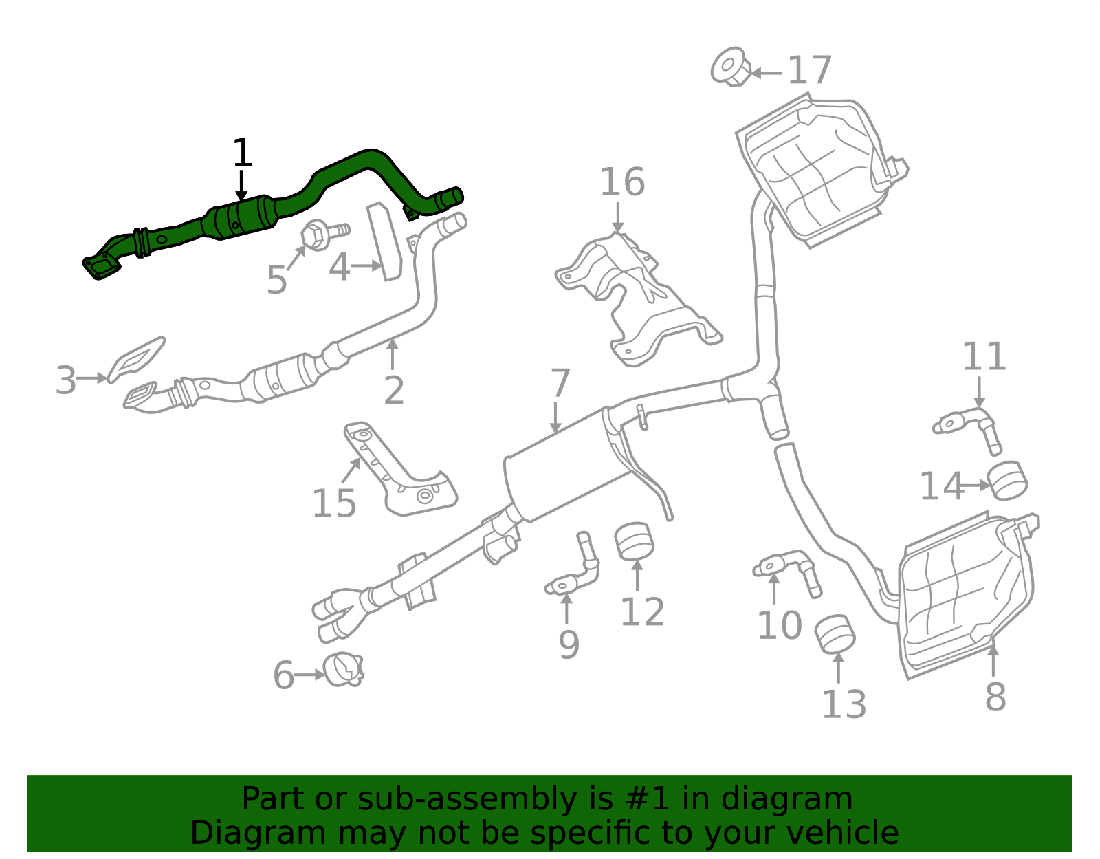 2011-2023 Mopar Catalytic Converter 68038392AG | Mopar Parts Canada
