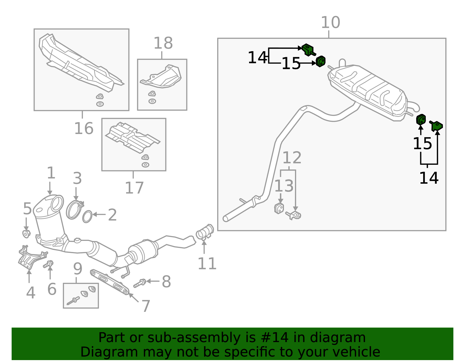5Q0-253-144-D - Rear Hanger 2015-2025 Audi | Audi OEM Parts