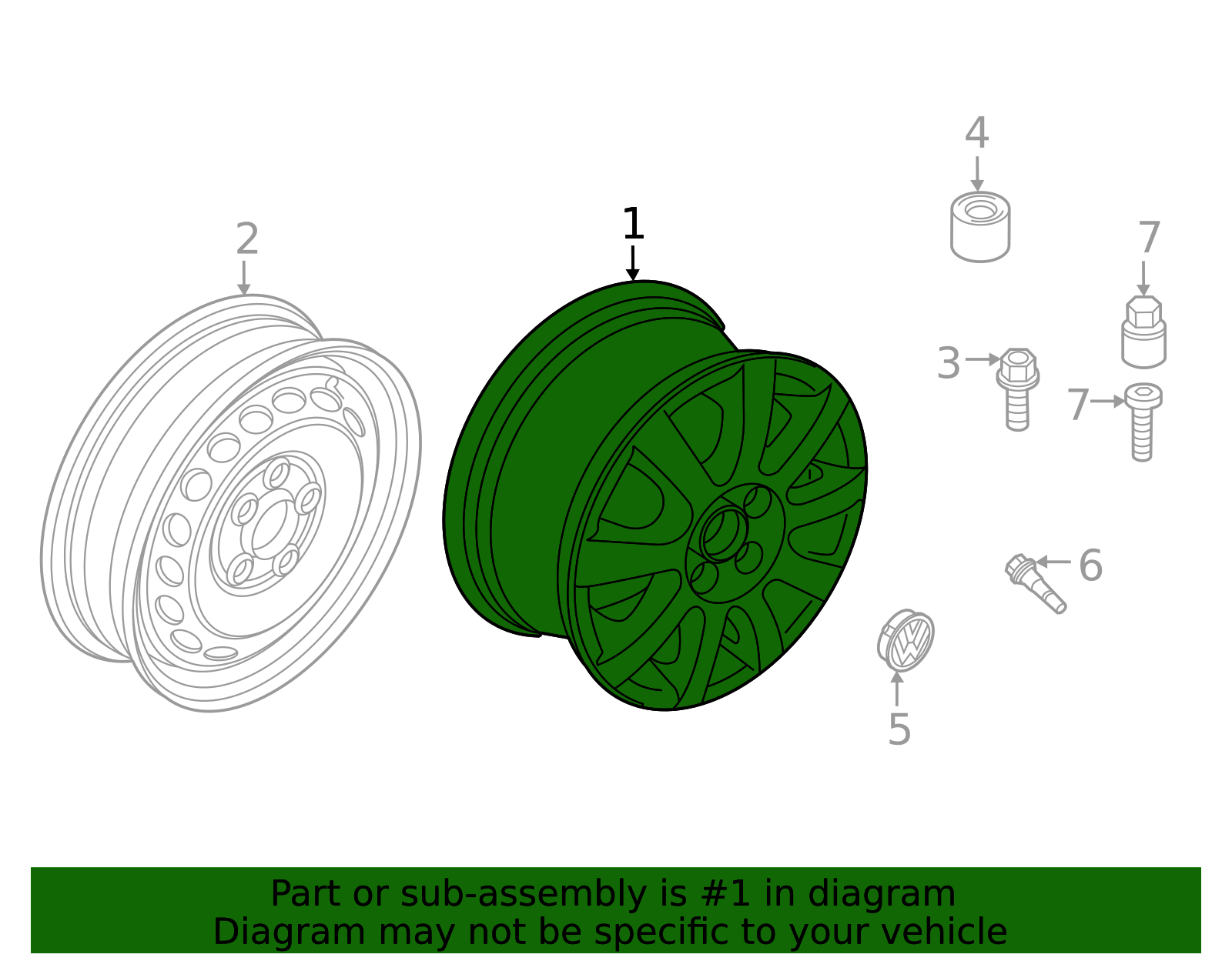 3CM-601-025-G-AX1 - Wheel, Alloy 2024-2025 Volkswagen | Wolfsburg Parts ...