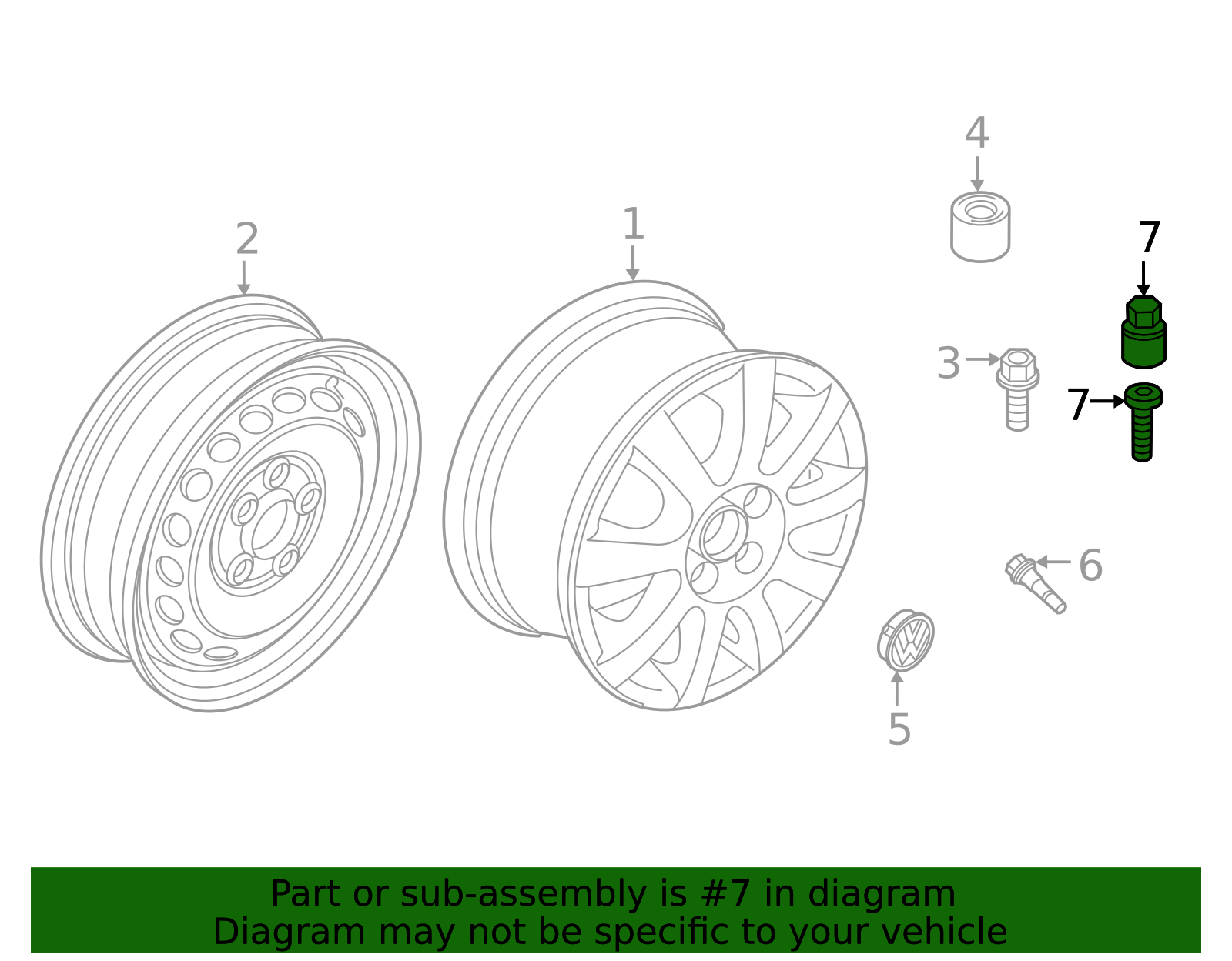 2019-2025 Volkswagen Wheel Lock Kit 3D0-698-137 | VW Direct Parts