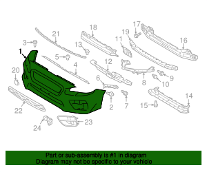 2015-2017 Subaru Bumper Cover 57704VA000 | Subaru Parts Guys