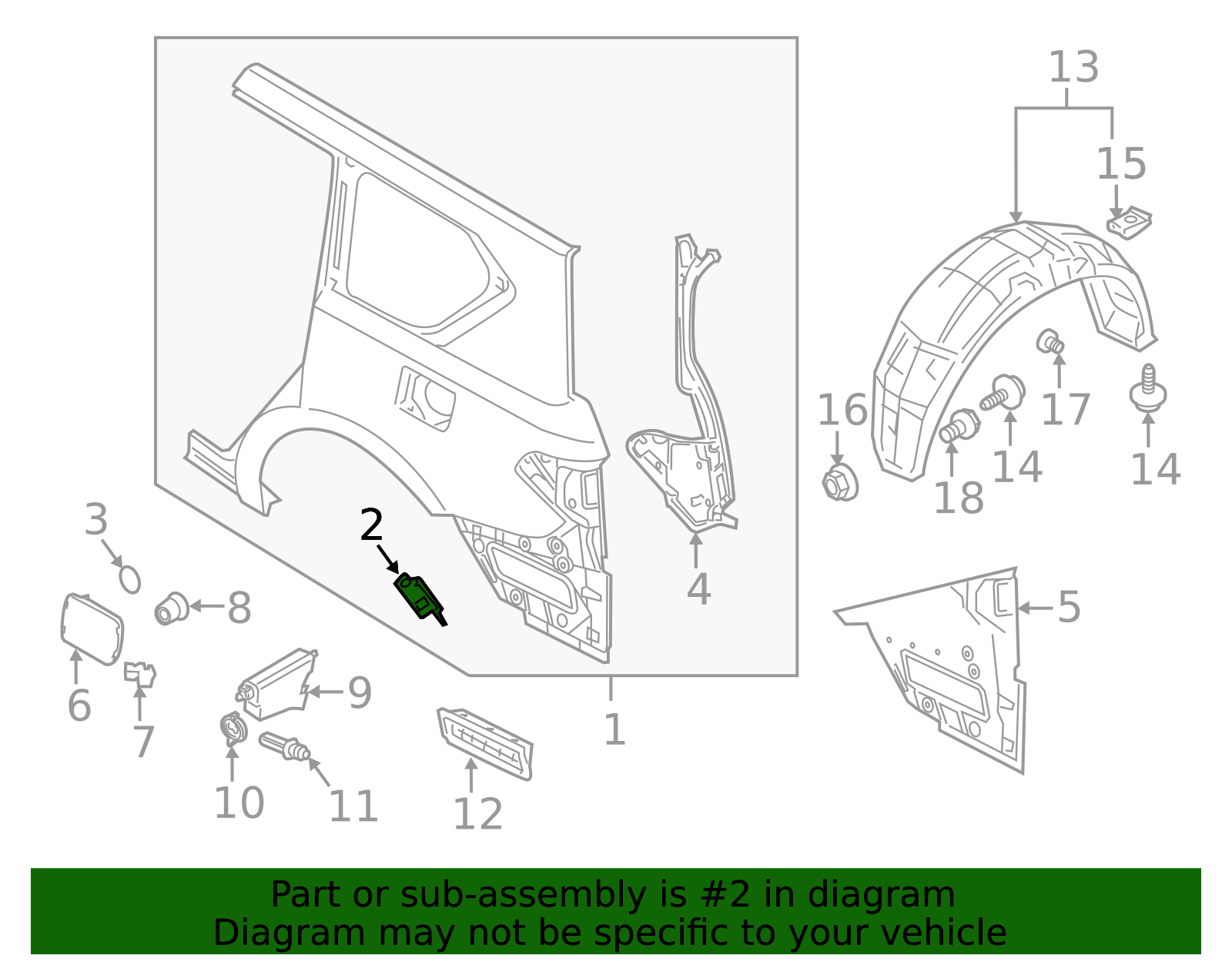 76258-1LA0A - Quarter Panel Bracket 2017-2024 Nissan Armada | Official ...