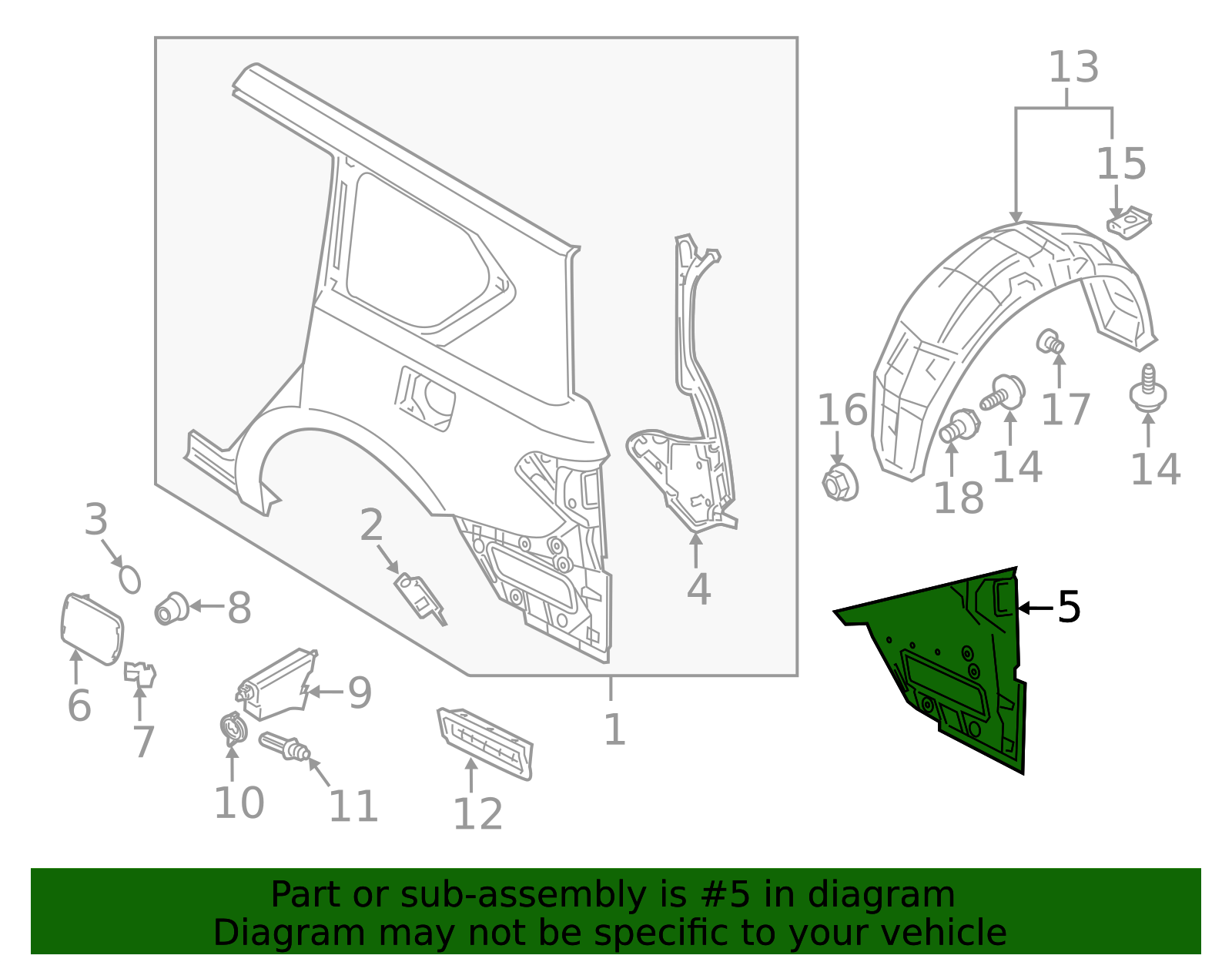 78116-1LA9A - Quarter Panel Extension Official Nissan Parts Store