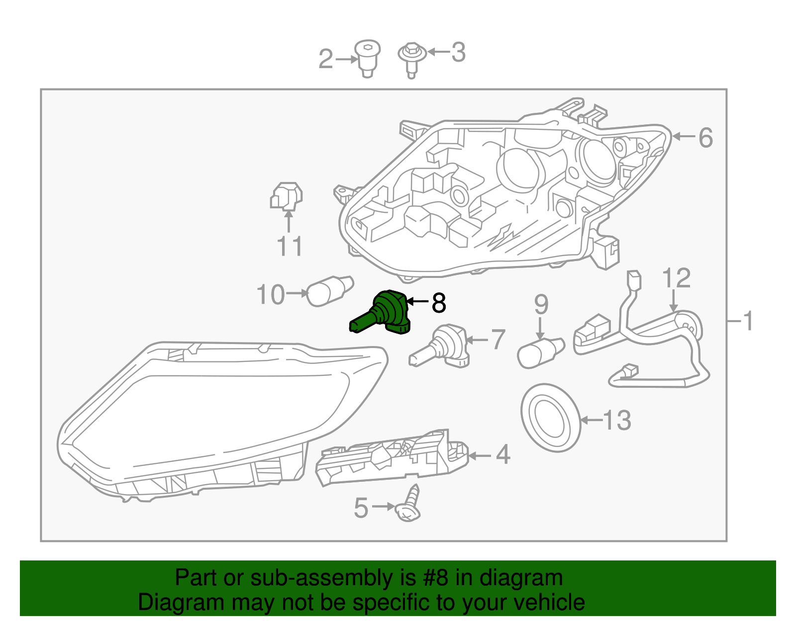 2007-2025 Nissan Bulb 26296-9B91D | OEM Parts Online