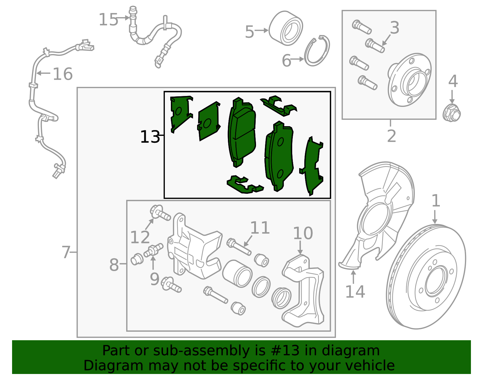 D0YN-33-29ZA - Front Brake Pad Attachment Kit - Mazda Swag
