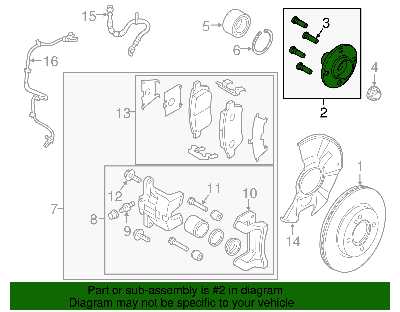 2011-2014 Mazda 2 | Front Hub | D651-33-060 | Mazda Online Parts