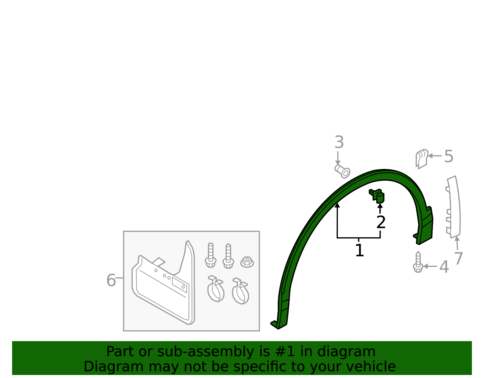 2022-2024 Volkswagen Tiguan Wheel Opening Molding 5NN-854-732-B-9B9 ...