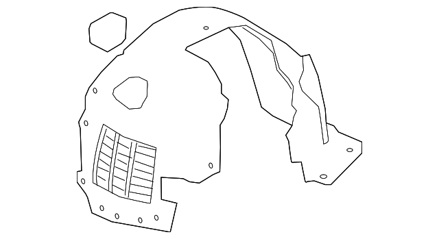 2017-2020 Jaguar XE Fender Liner T4N26175 | JaguarParts.com