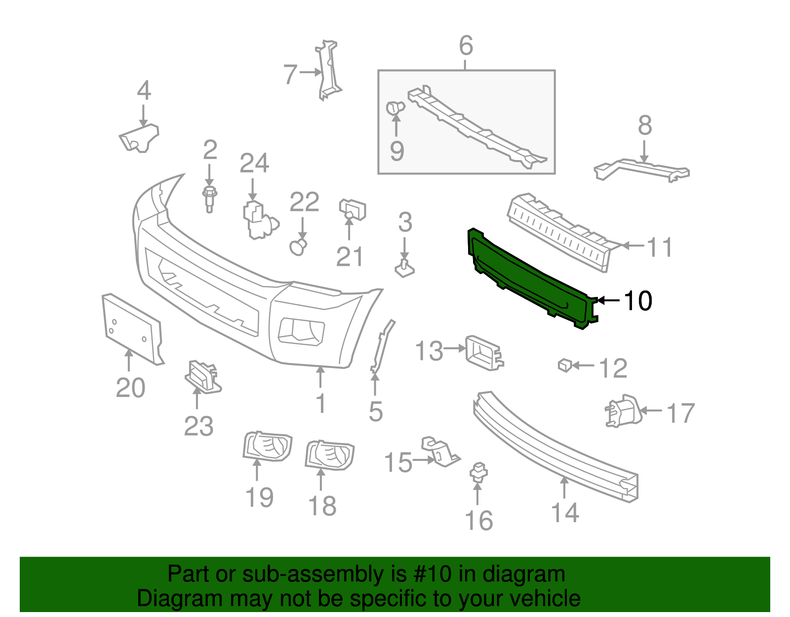 52711-0C020 - Lower Grille - 2008-2017 Toyota Sequoia | Nucar Toyota of ...