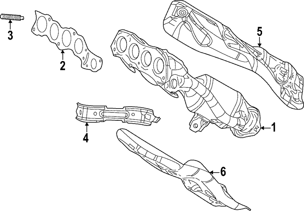 2022-2024 Toyota Corolla Cross Exhaust Manifold Heat Shield 17167-24040 ...