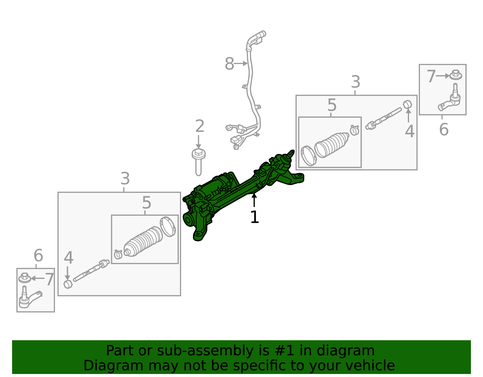 Genuine OEM Rack And Pinion Assembly Part# LR174672 Fits 2020-2024 Land ...