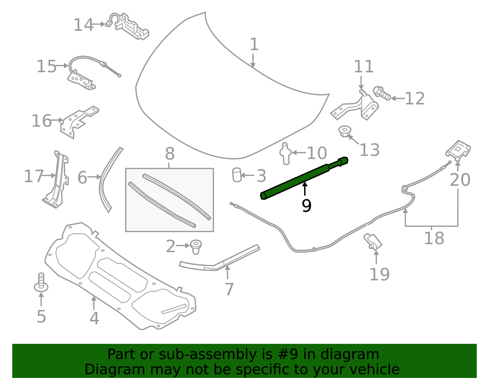 65470-5AA0A - Lift Cylinder Official Nissan Parts Store