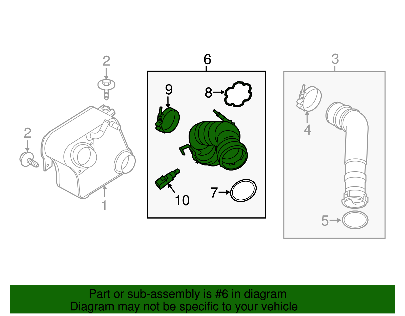 BC3Z-6F073-D - Inter-Cooler Pipe 2011-2016 Ford | Direct Factory Parts