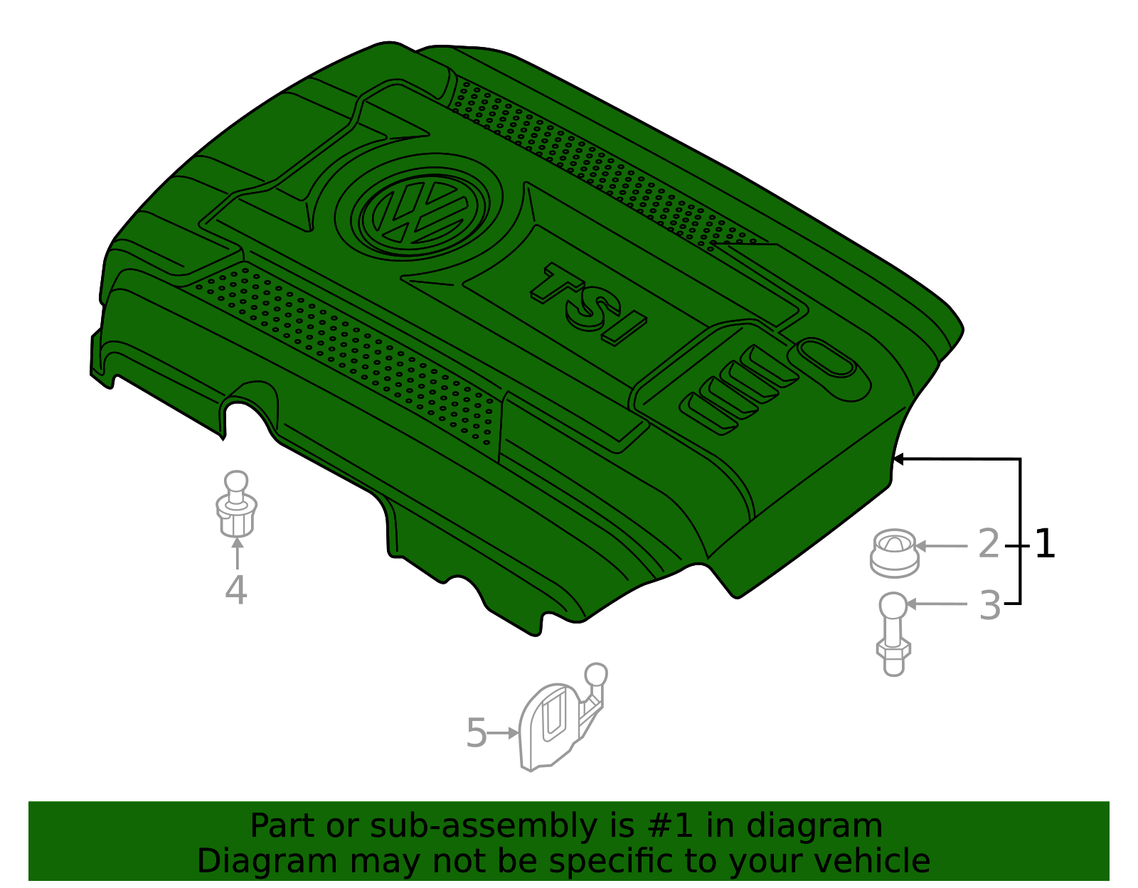 2018-2022 Volkswagen Engine Cover 06K-103-925-CM | VW Direct Auto Parts