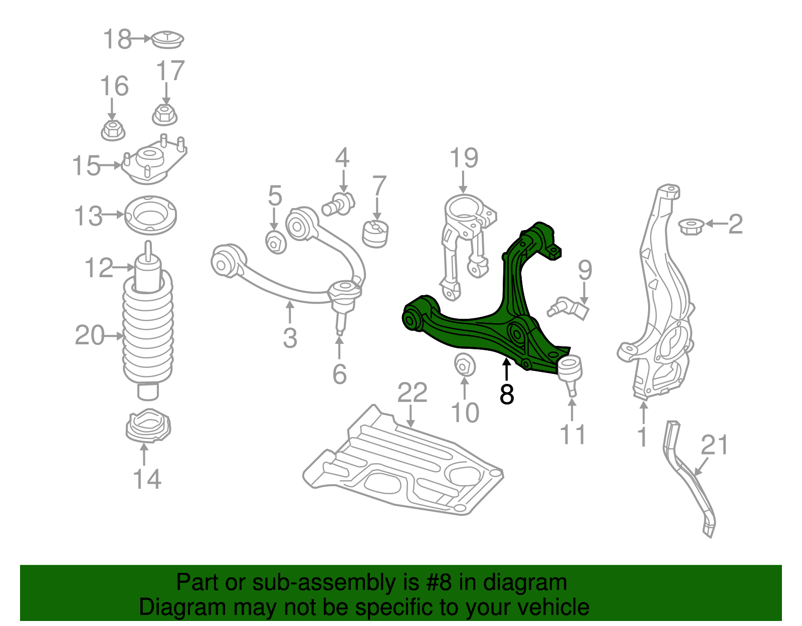 2011-2015 Mopar Arm 05168158AB | Mopar Parts Canada