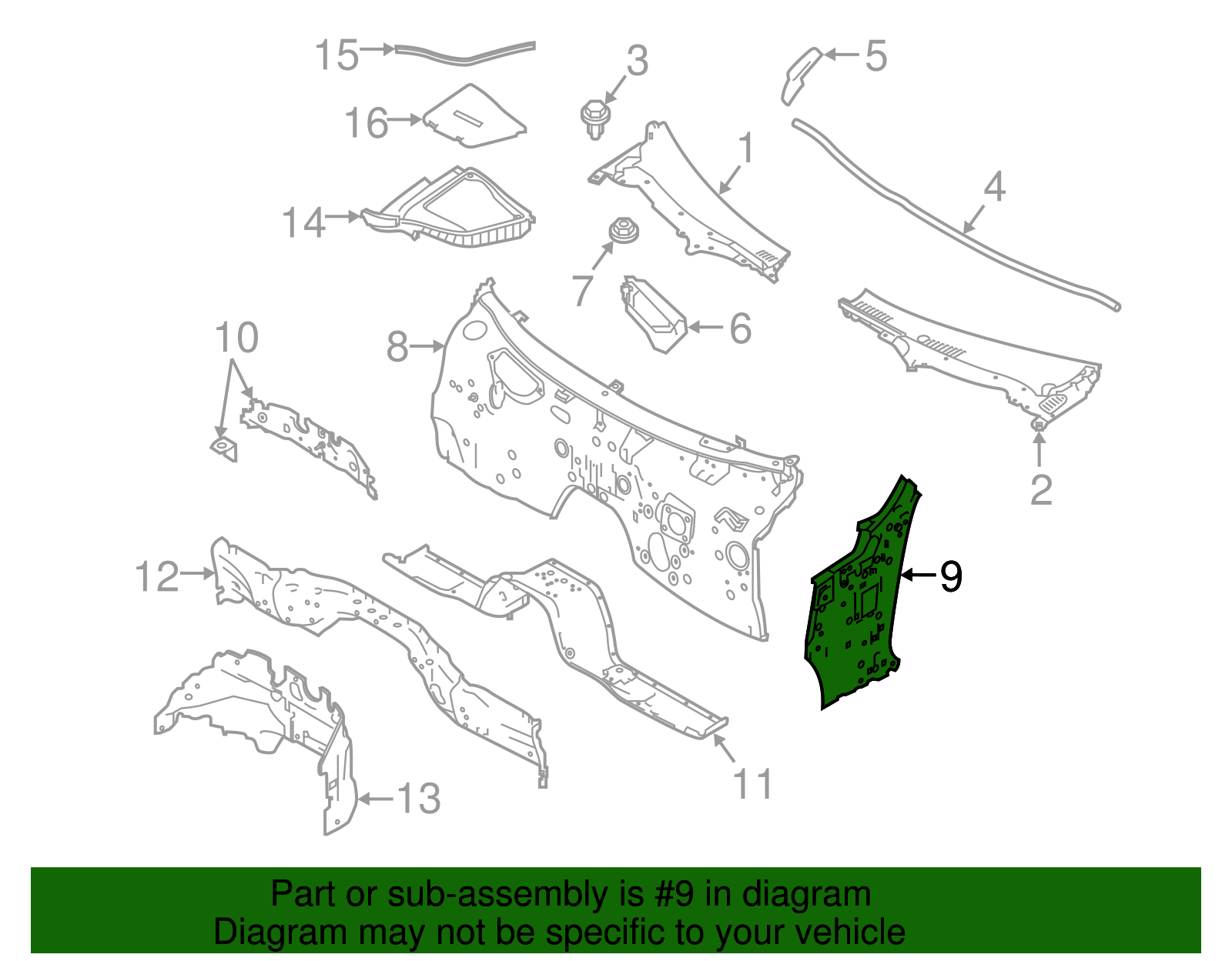 2014-2020 Infiniti Inner Hinge Pillar 67601-4HB0A | Faulkner Infiniti ...