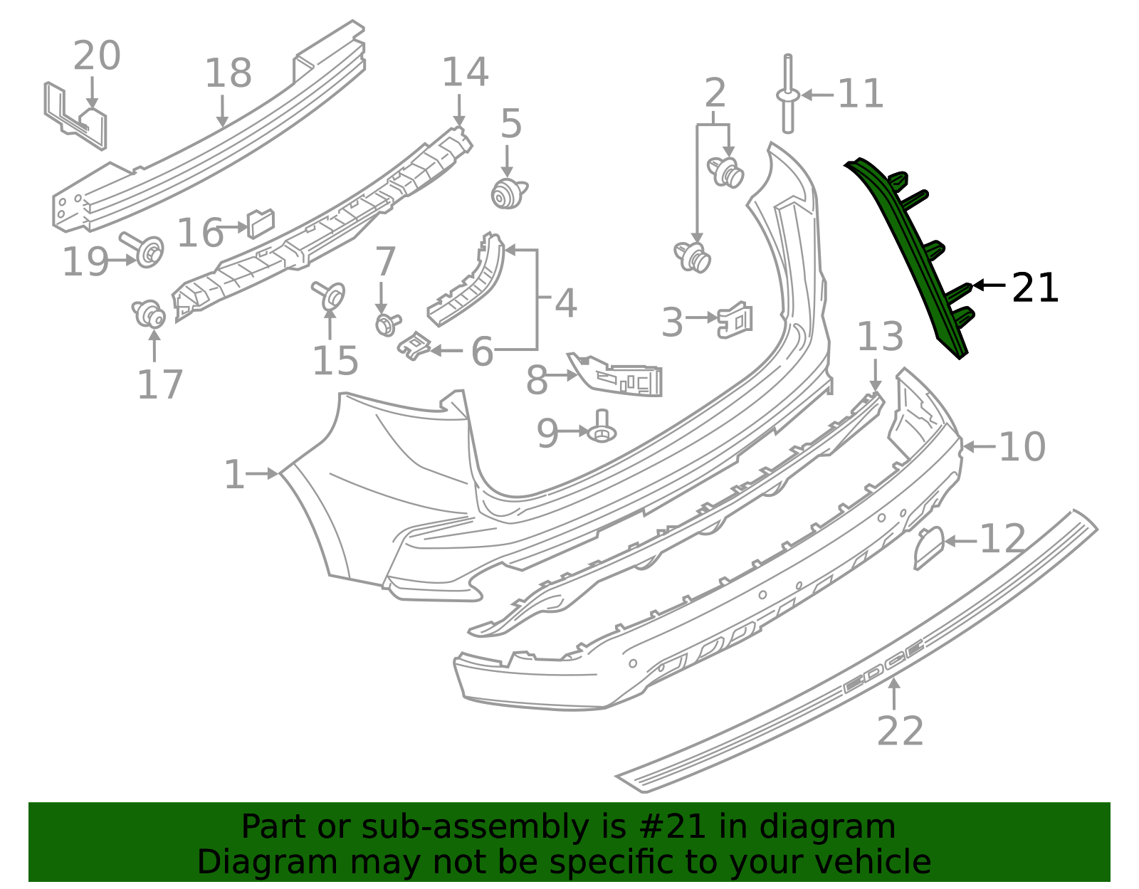 2019-2024 Ford Edge Reflector KT4Z-15A449-B | Ford OEM Parts Outlet