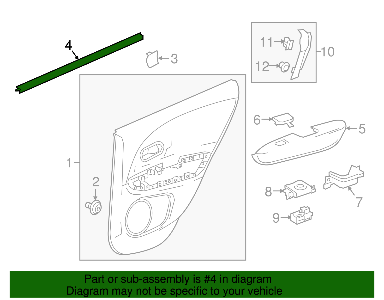 2016-2022 Honda HR-V | Belt Weather-Strip | 72875-T7A-003 | Honda OEM ...