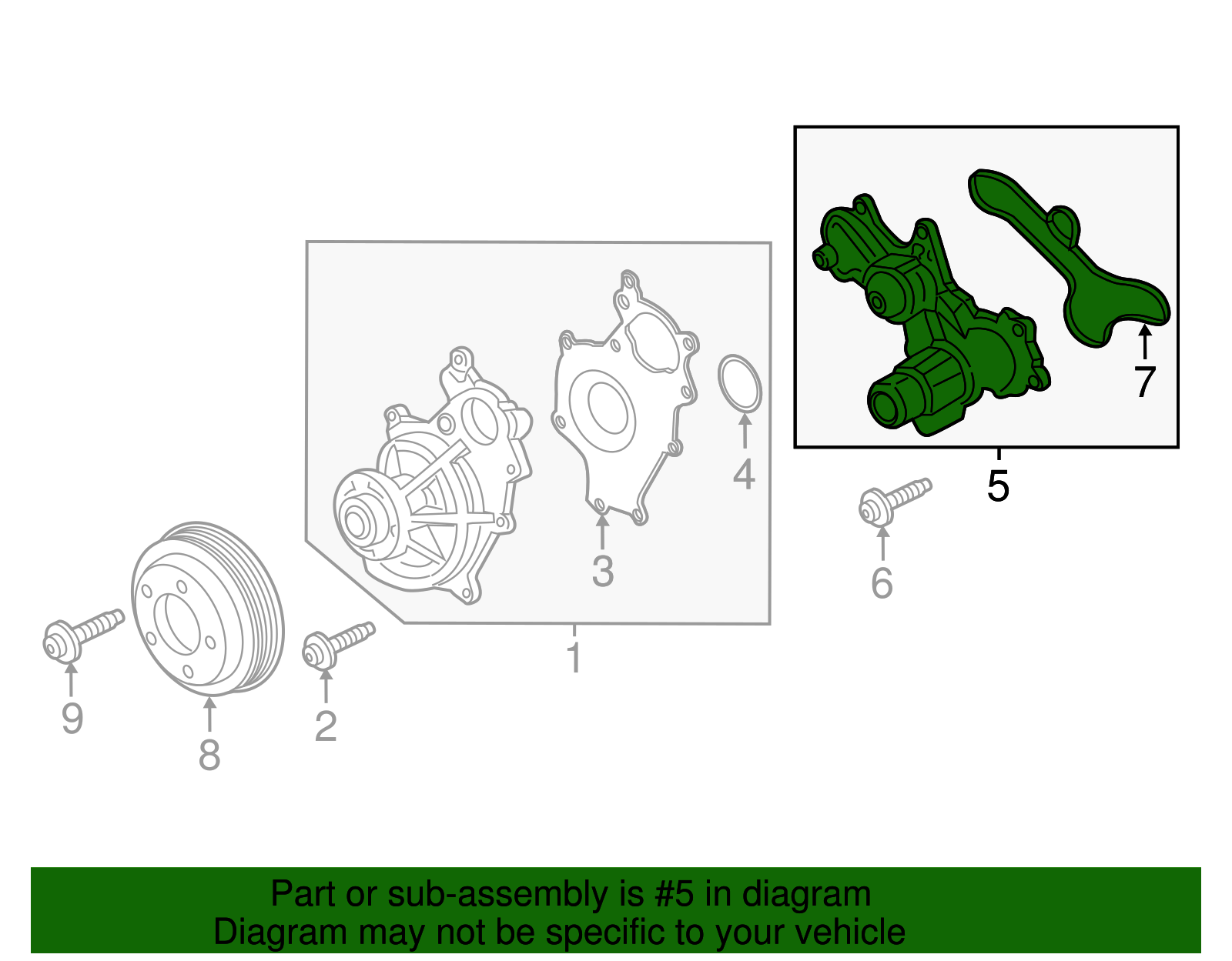 2011-2025 Ford Engine Auxiliary Water Pump BR3Z-8501-D | OEM Parts Online