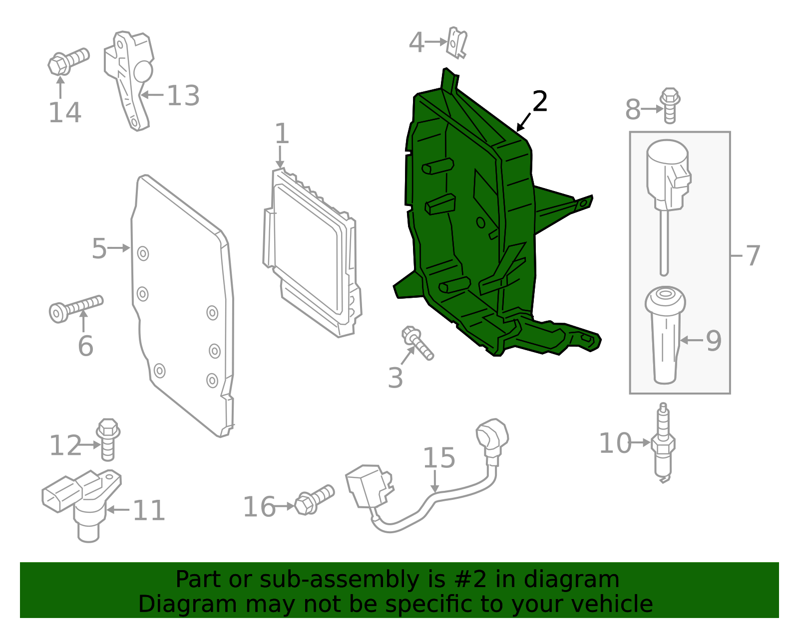 2013-2018 Ford C-Max | Bracket | DV6Z-12A659-A | Walls' Ford Parts