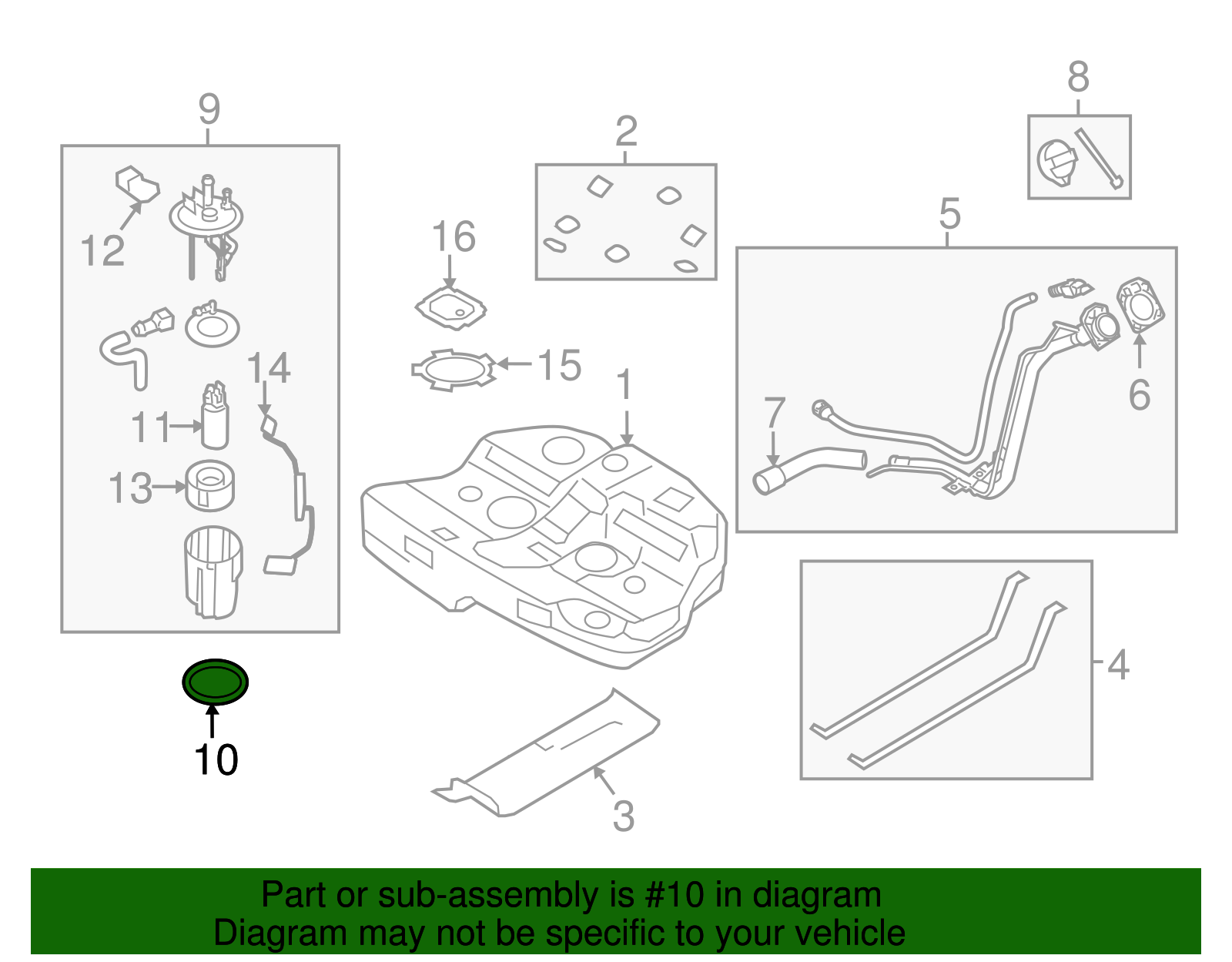2011-2015 Kia Optima Fuel Pump Tank Seal 78318-0420 | QuirkParts