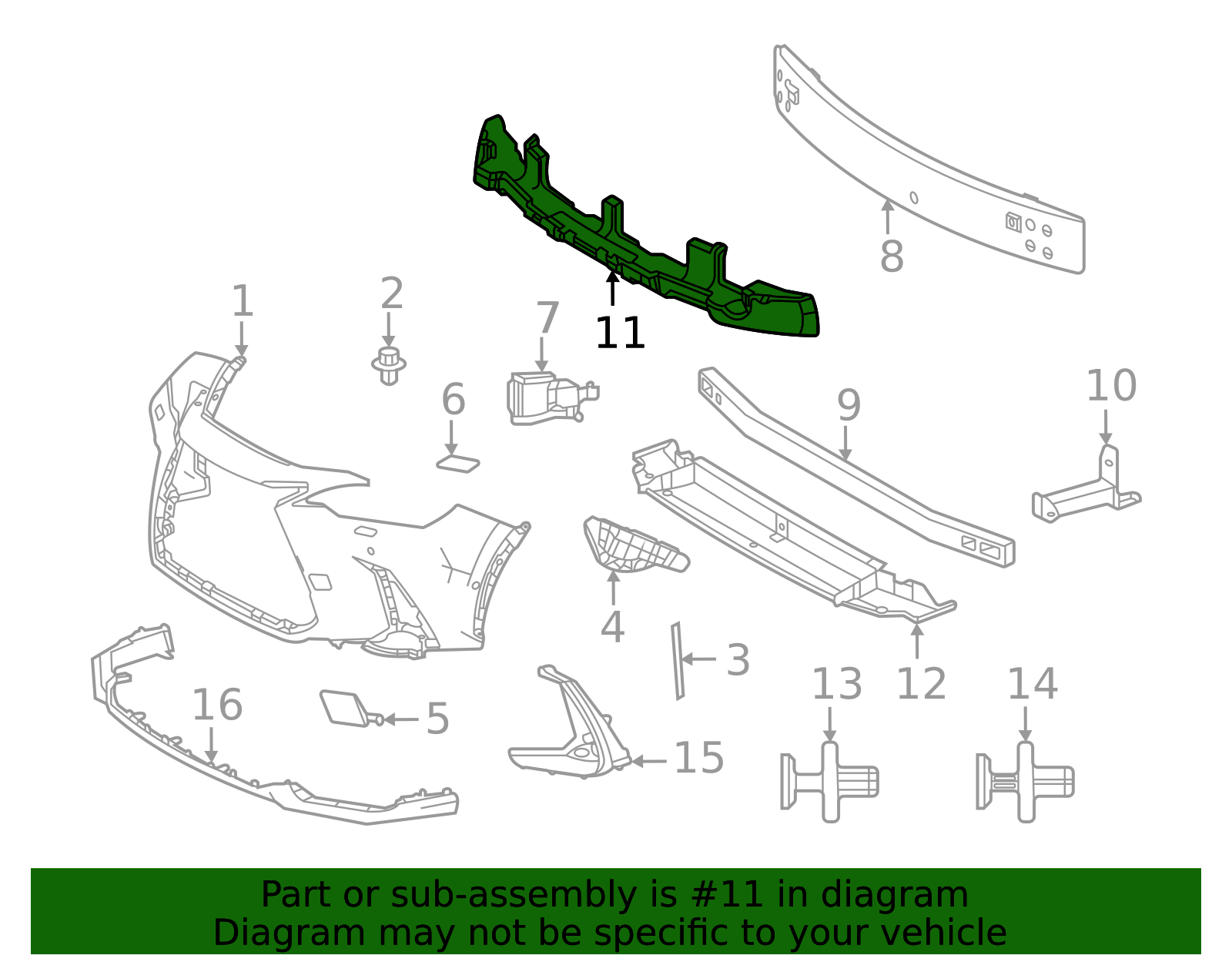 52614-F6010 - 2022-2024 Lexus - Upper Absorber | My L Parts