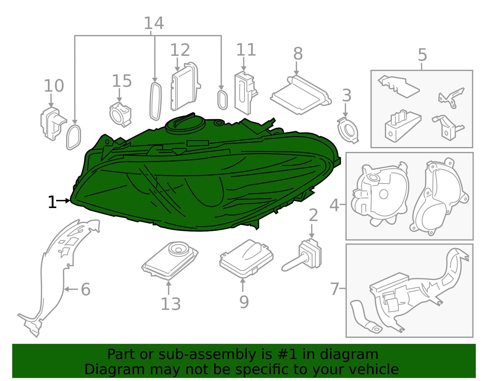 63-11-7-352-485 - Composite Headlamp 2013-2016 BMW | BMWPartsDirect.com