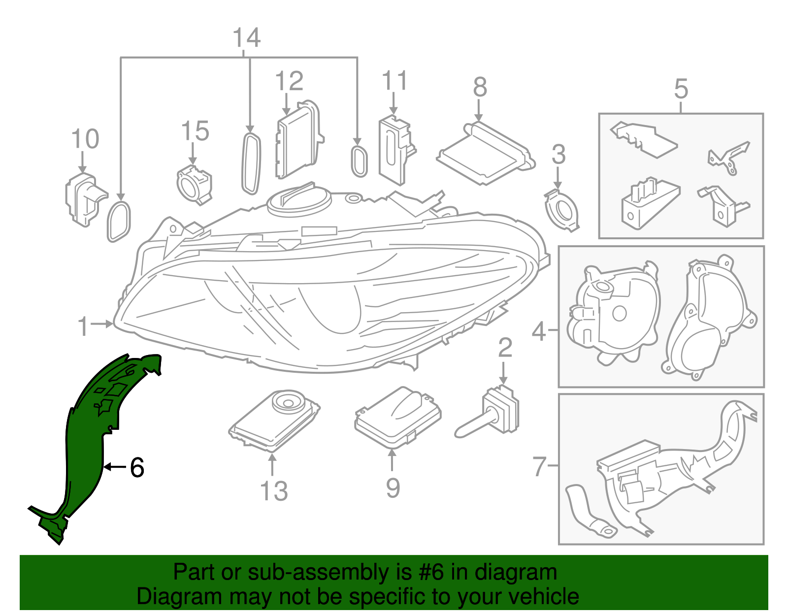 63117240367 - 2011-2016 BMW Headlamp Gasket (63-11-7-240-367) | BMW of ...