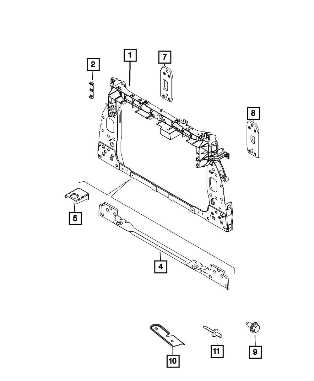 68507652AA - Radiator Closure Panel 2019-2023 Jeep Renegade | The ...