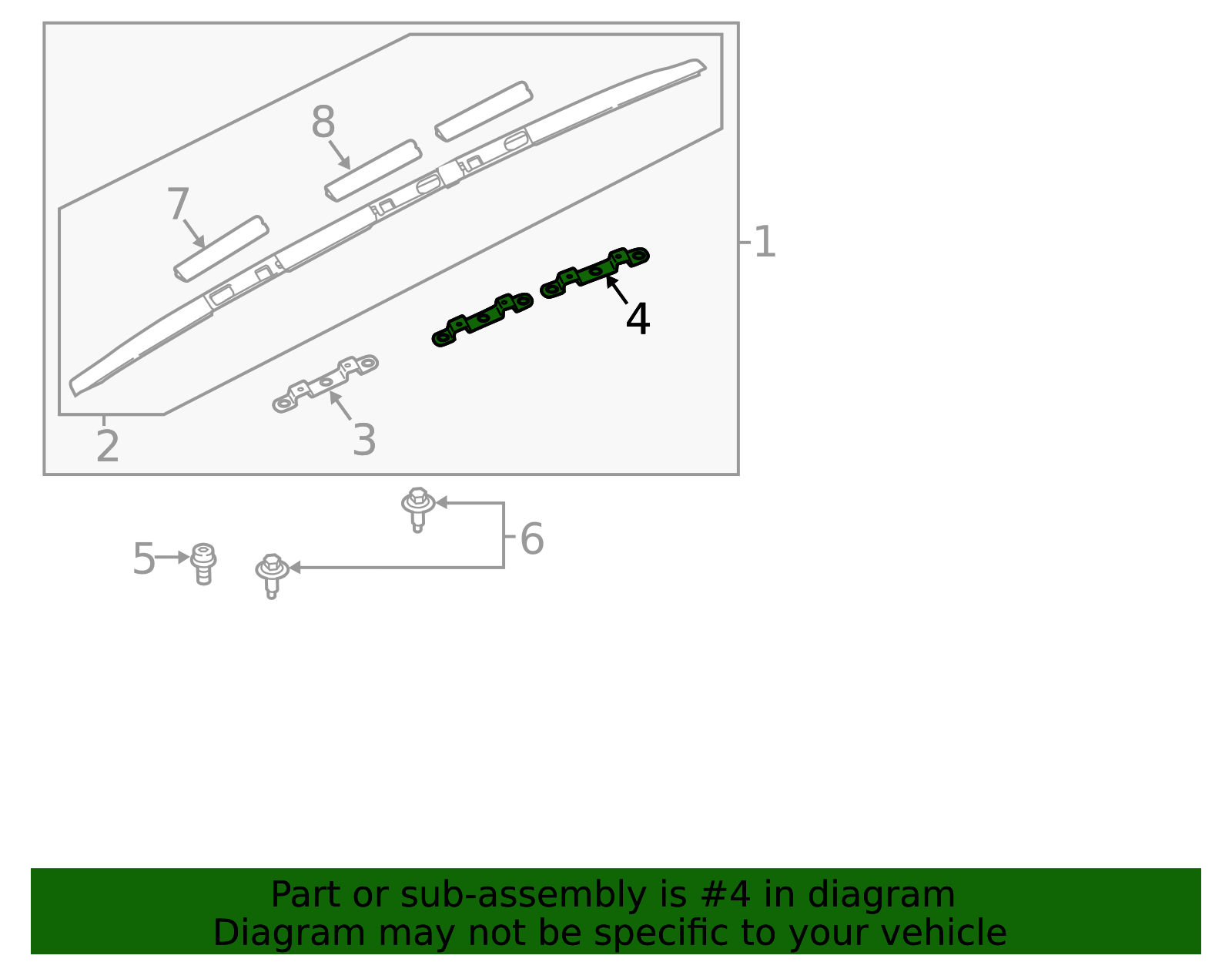 738B0-5AA0A - High-Quality Roof Luggage Carrier Side Rail Bracket for ...