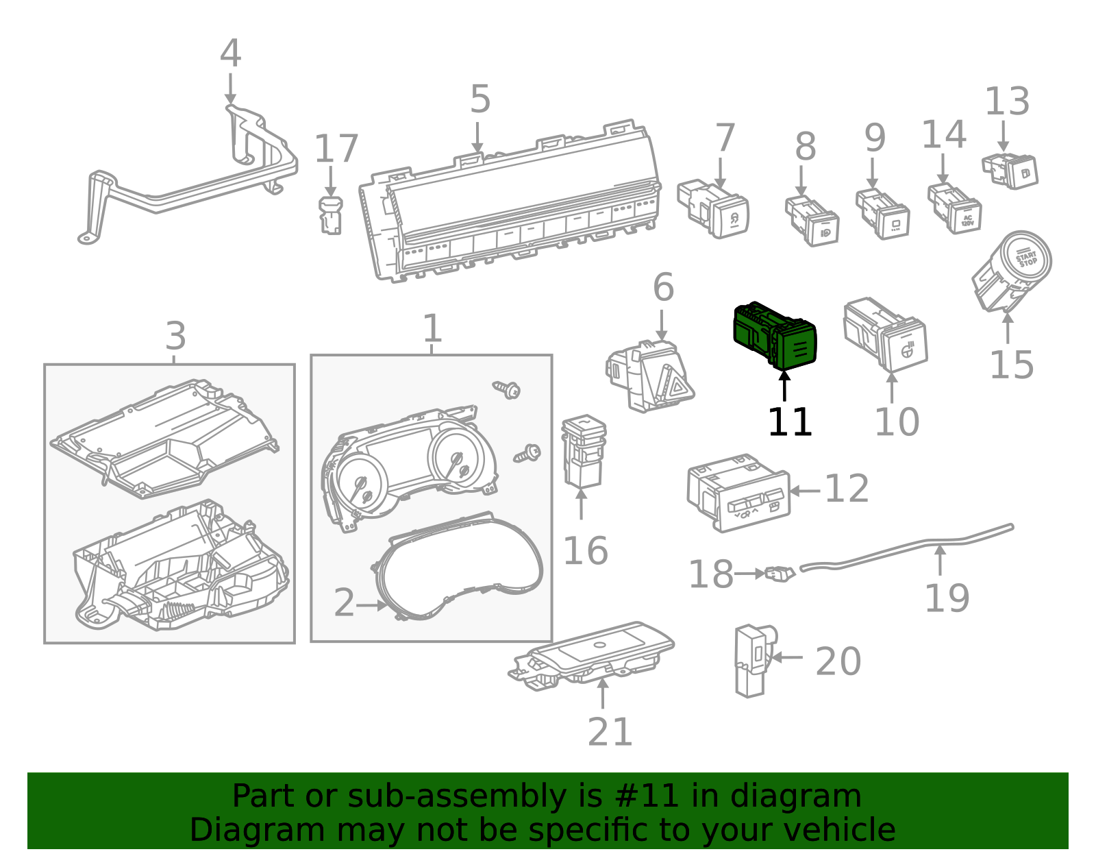 84962-08020 - Power Sliding Door Switch 2021-2024 Toyota Sienna | Norm ...